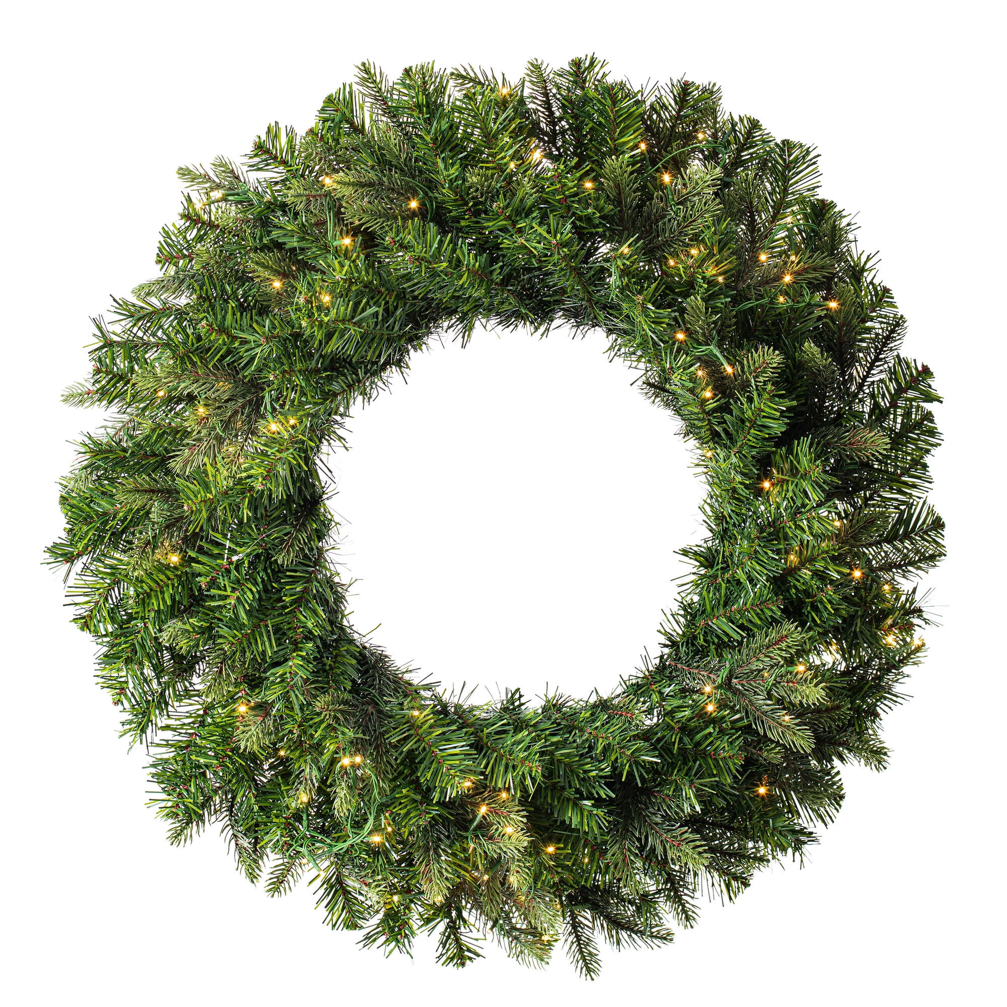 Vickerman 48" Douglas Fir Artificial Pre-Lit Wreath, Warm White 3mm Low ...
