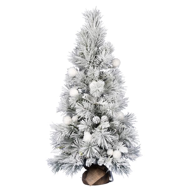 Vickerman 48" Frosted Beacon Pine Artificial Christmas Tree, Unlit ...