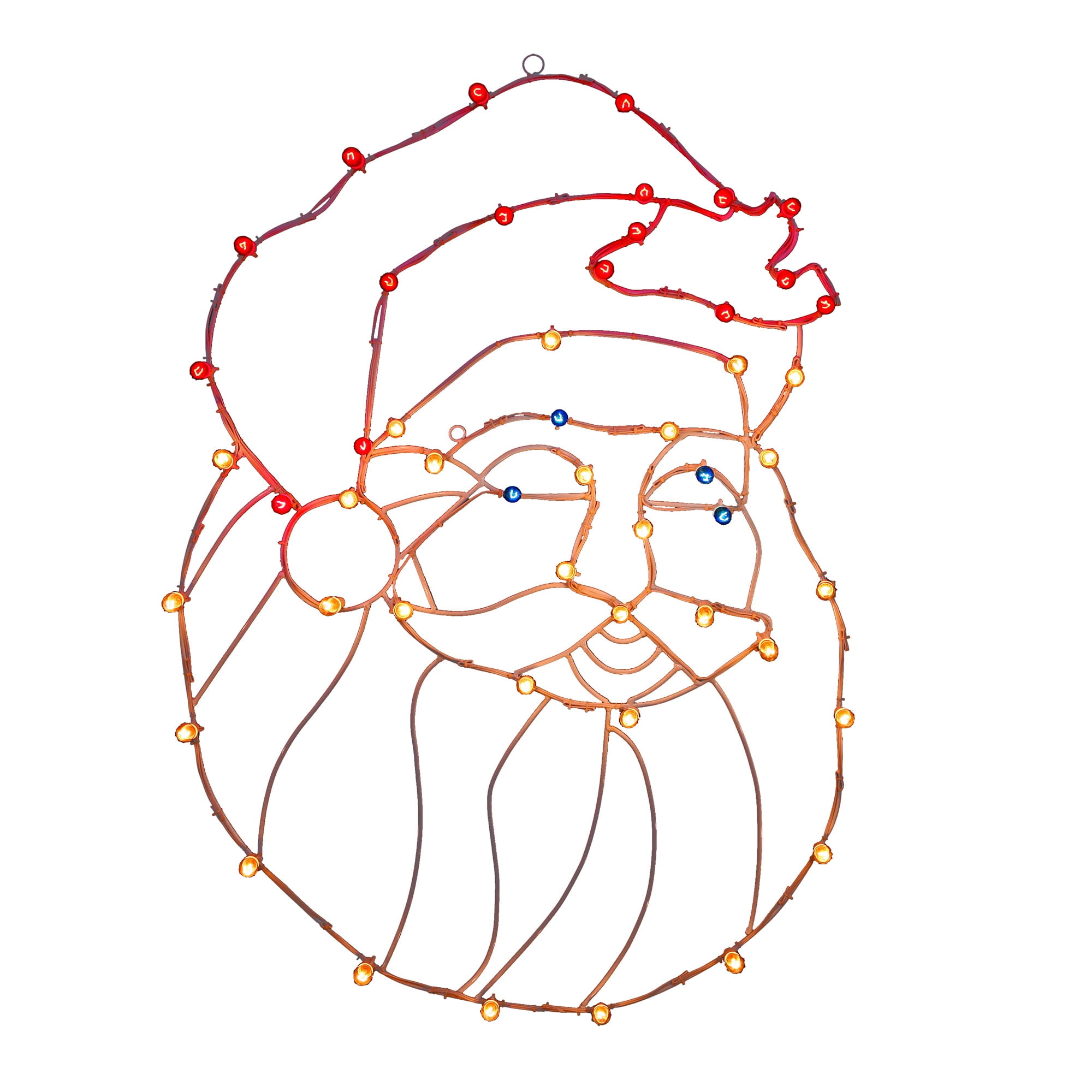 Vickerman 48" x 34" Santa Head Wire Motif, C7 Lights - Walmart.com