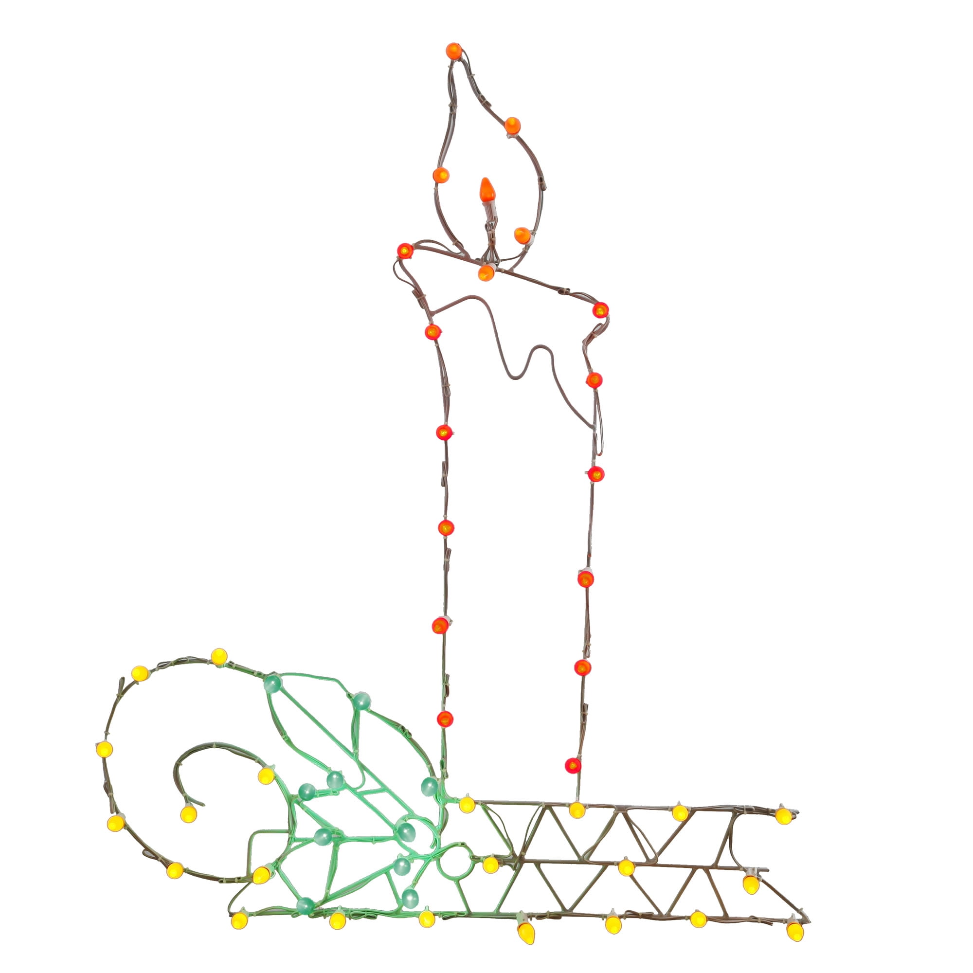 Vickerman 48" x 40" Candle Wire Motif, C7 Lights - Walmart.com
