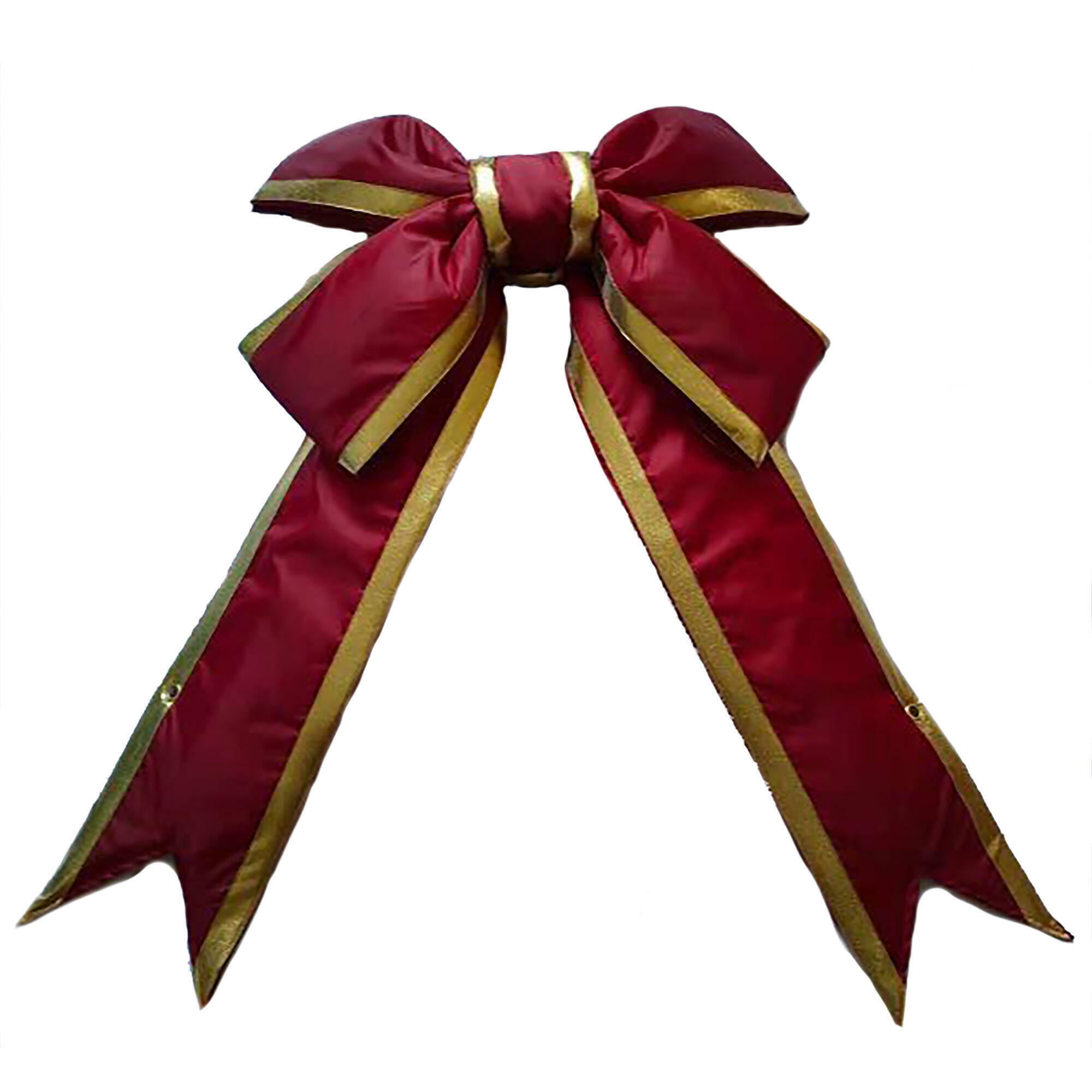 Vickerman 48" x 60" Burgundy-Gold Nylon Outdoor Structural Bow ...