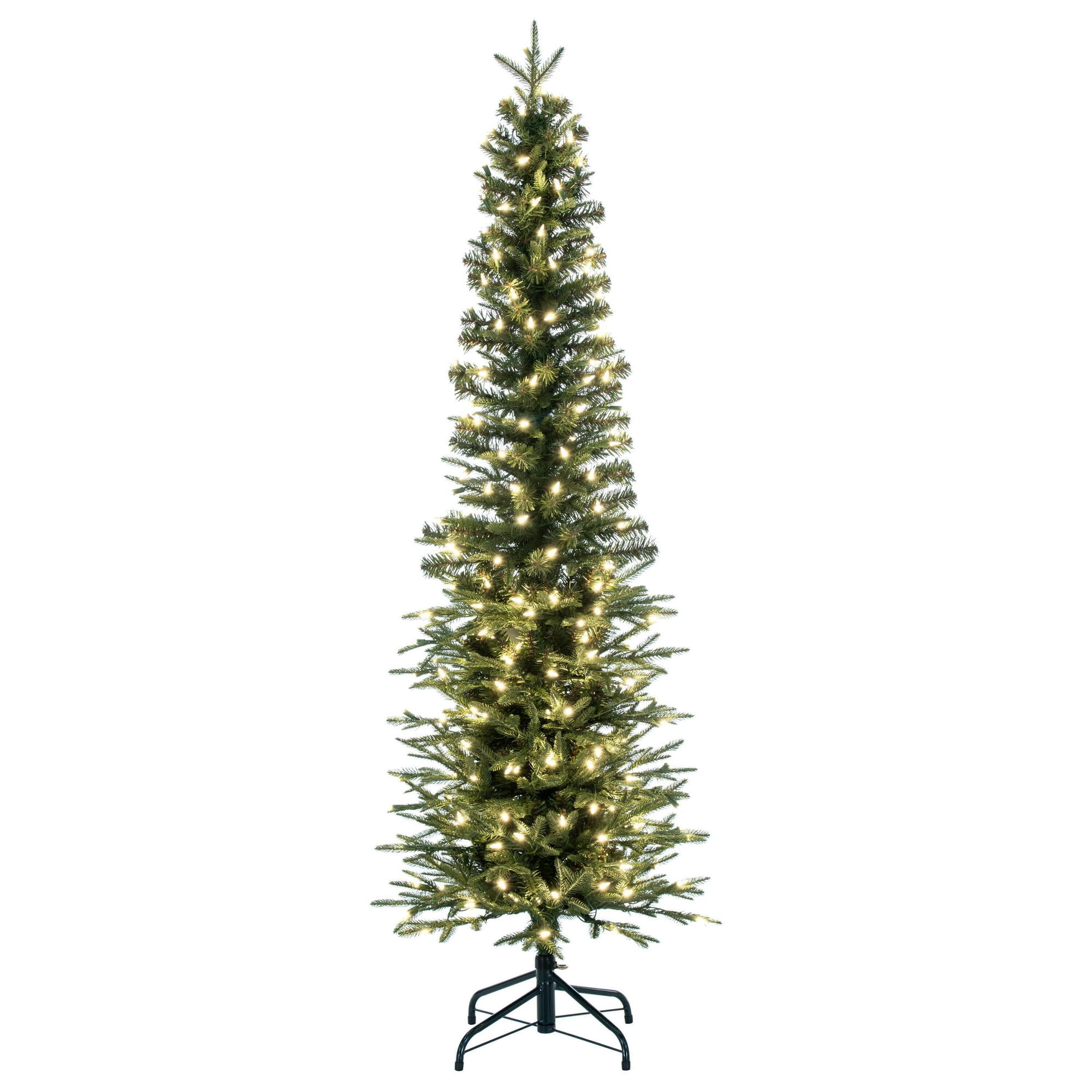 Vickerman 5.5' Bixley Pencil Fir Artificial Christmas Tree, Warm White ...