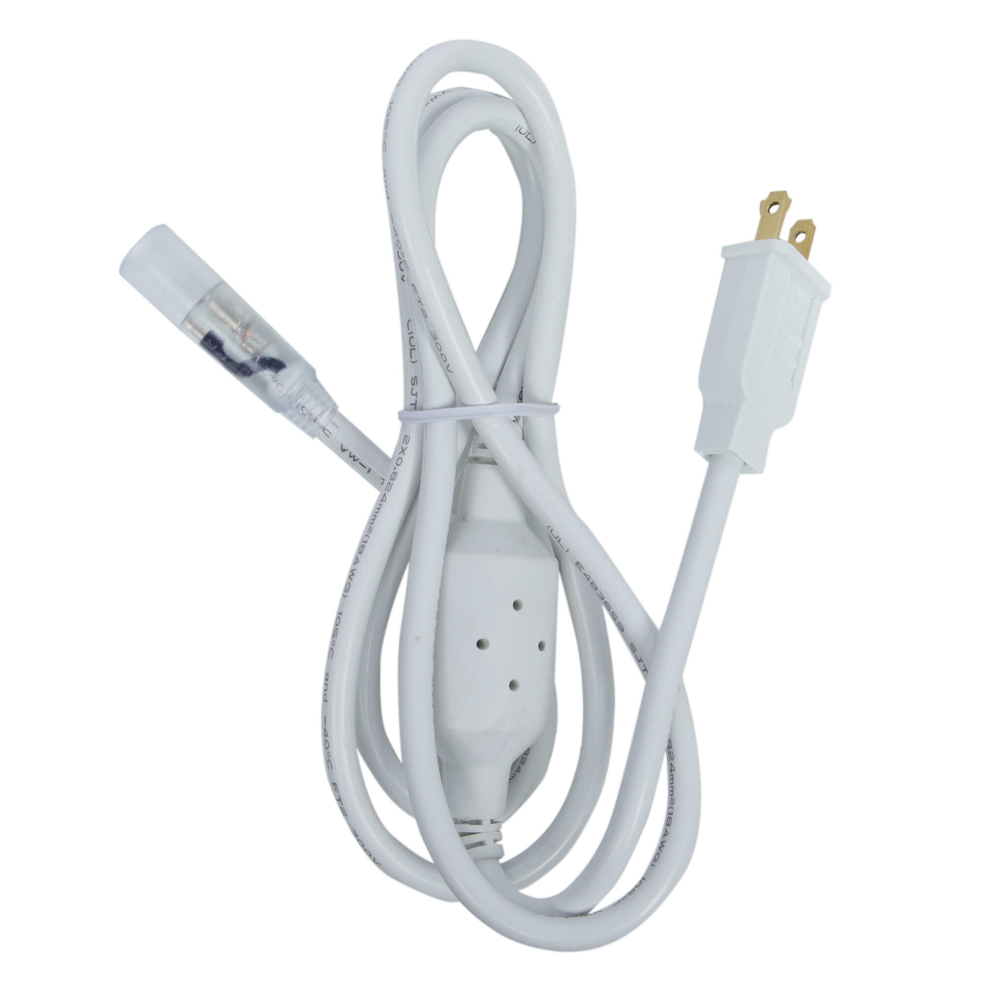 Vickerman 5' White LED Rope Light Power Cord for use on 1/2" Diameter ...