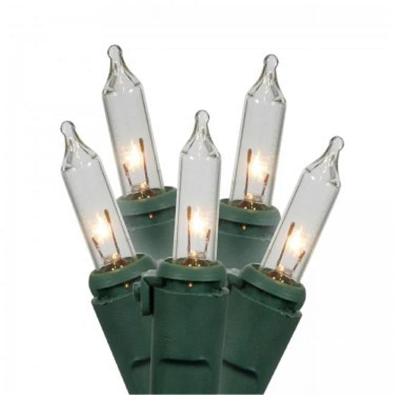 Vickerman 50 Clear Twinkle Mini-Lights on Green Wire, 23' Christmas ...