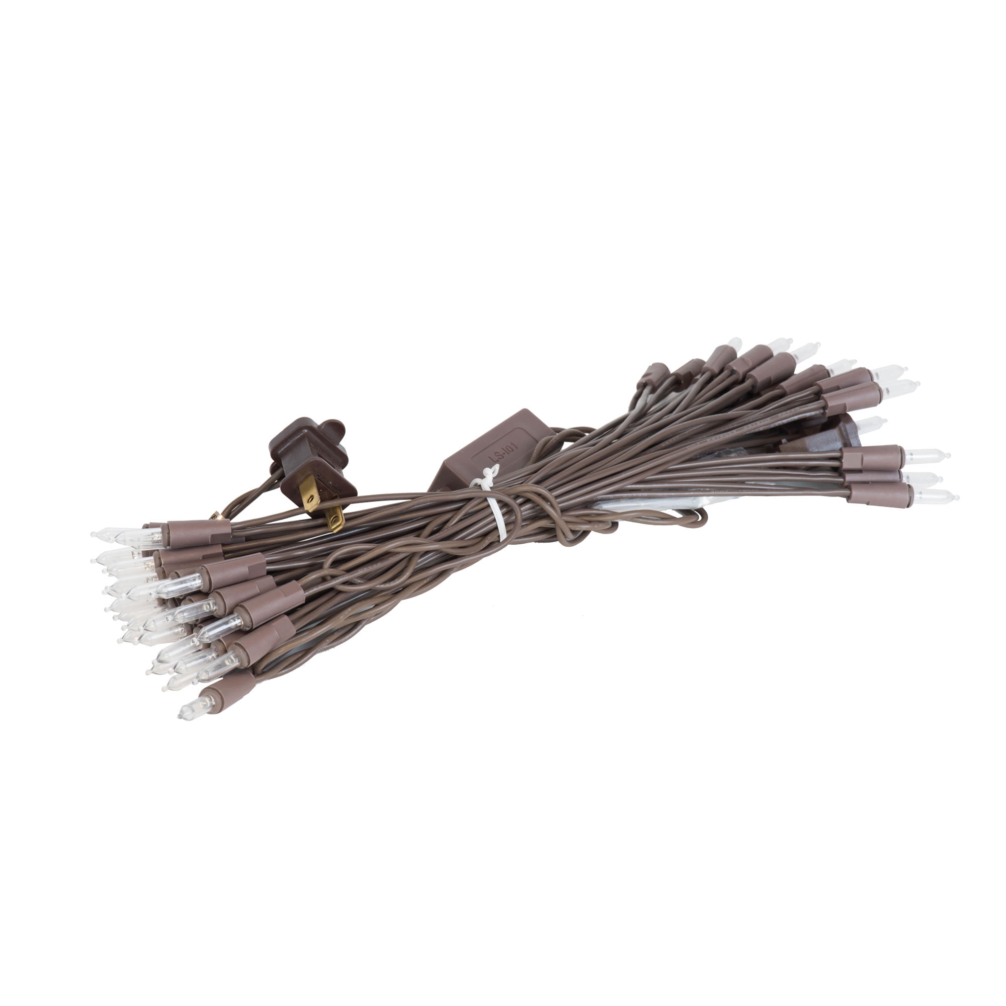 Vickerman 50 Light LED Warm White Dura-Lit Mini Lights, Brown Wire ...