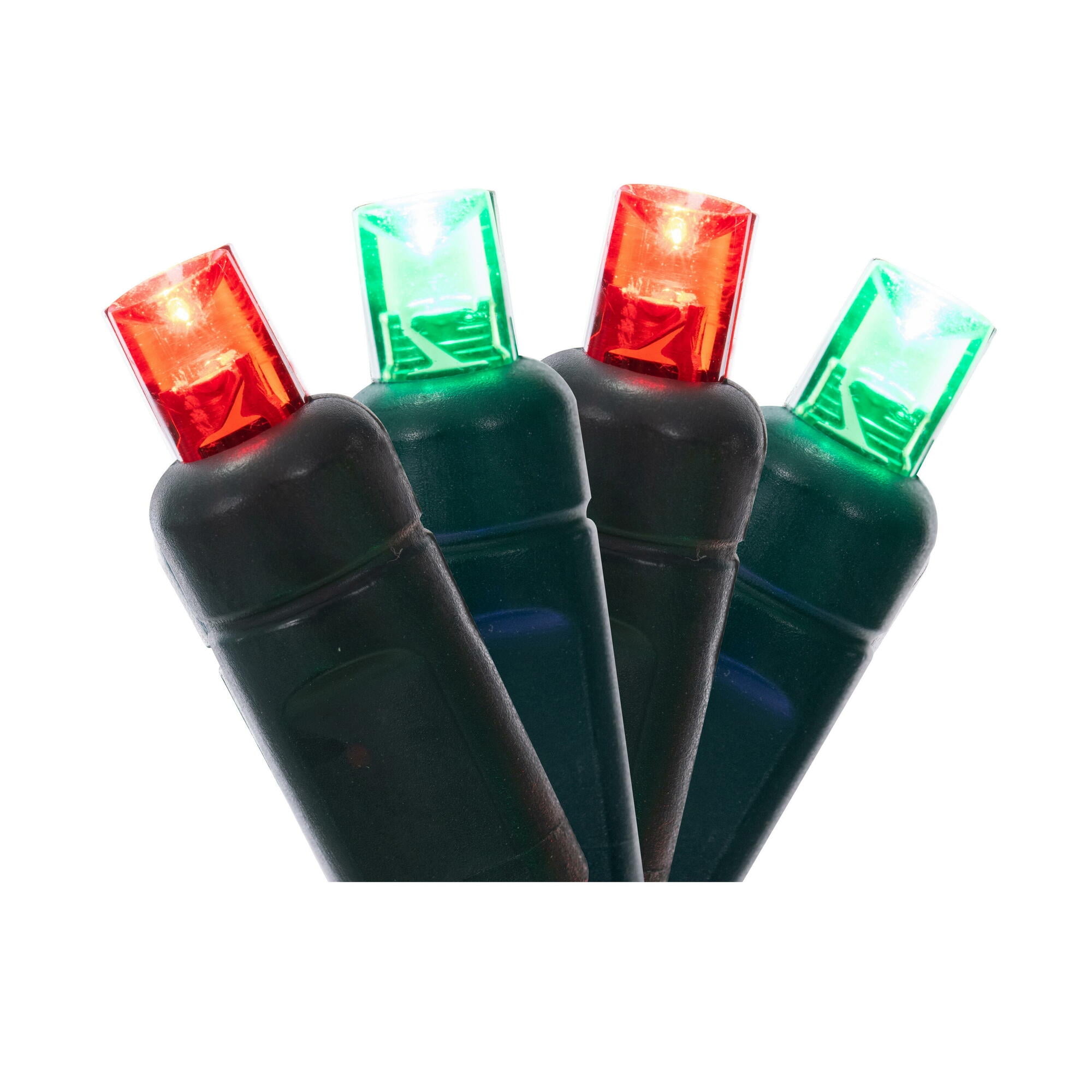 Vickerman 50 Red-Green Wide Angle LED Light on Green Wire, 25 ...