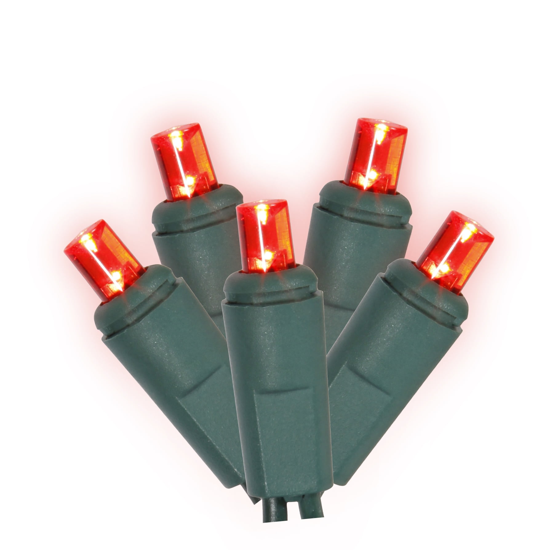 Vickerman 50 Red Twinkle Wide Angle LED Light on Green Wire, 25 ...