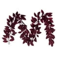 Vickerman 6' Burgundy Artificial Gardenia Glitter Garland, Christmas ...