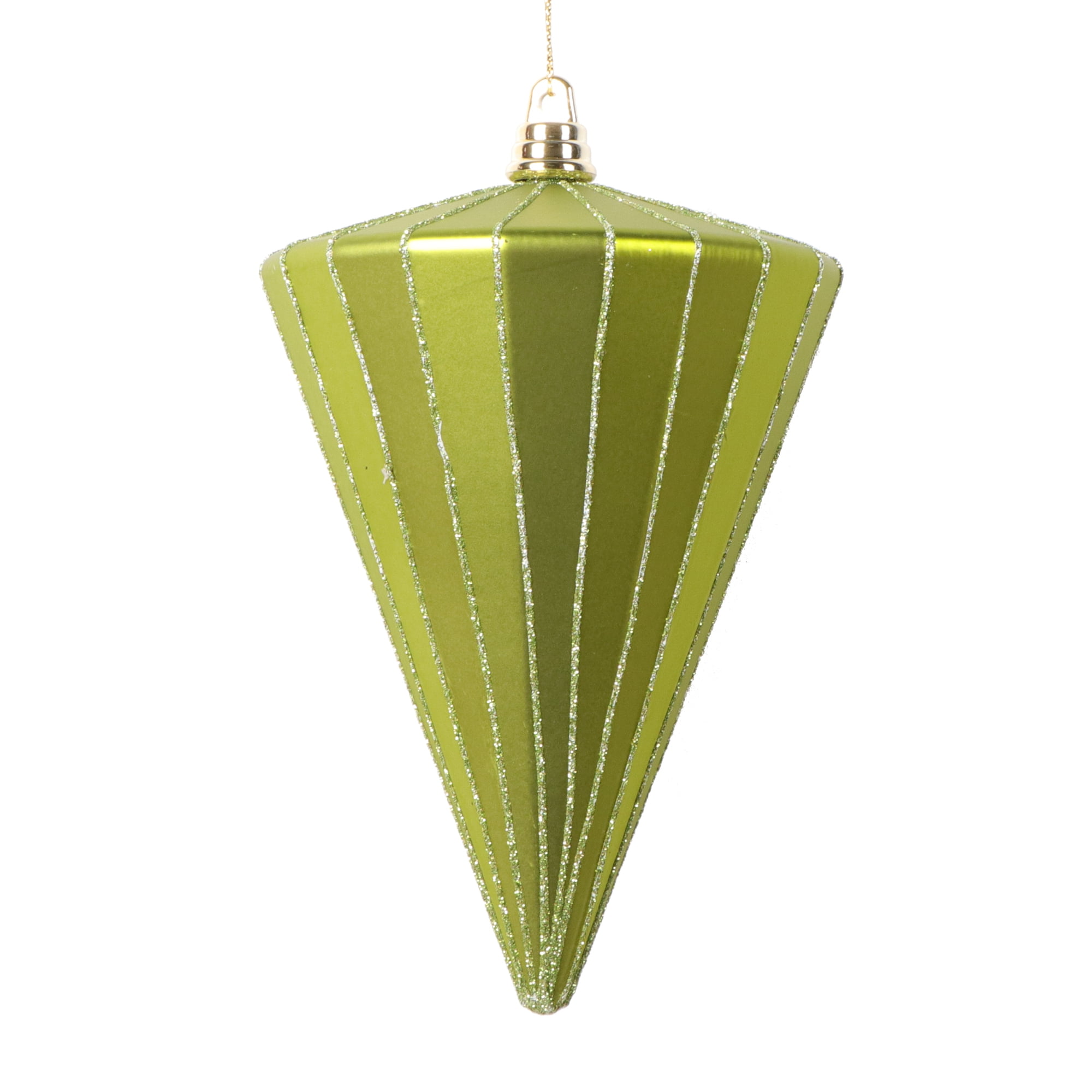 Vickerman 6" Matte Lime Cone Ornament, 3 per bag. - Walmart.com