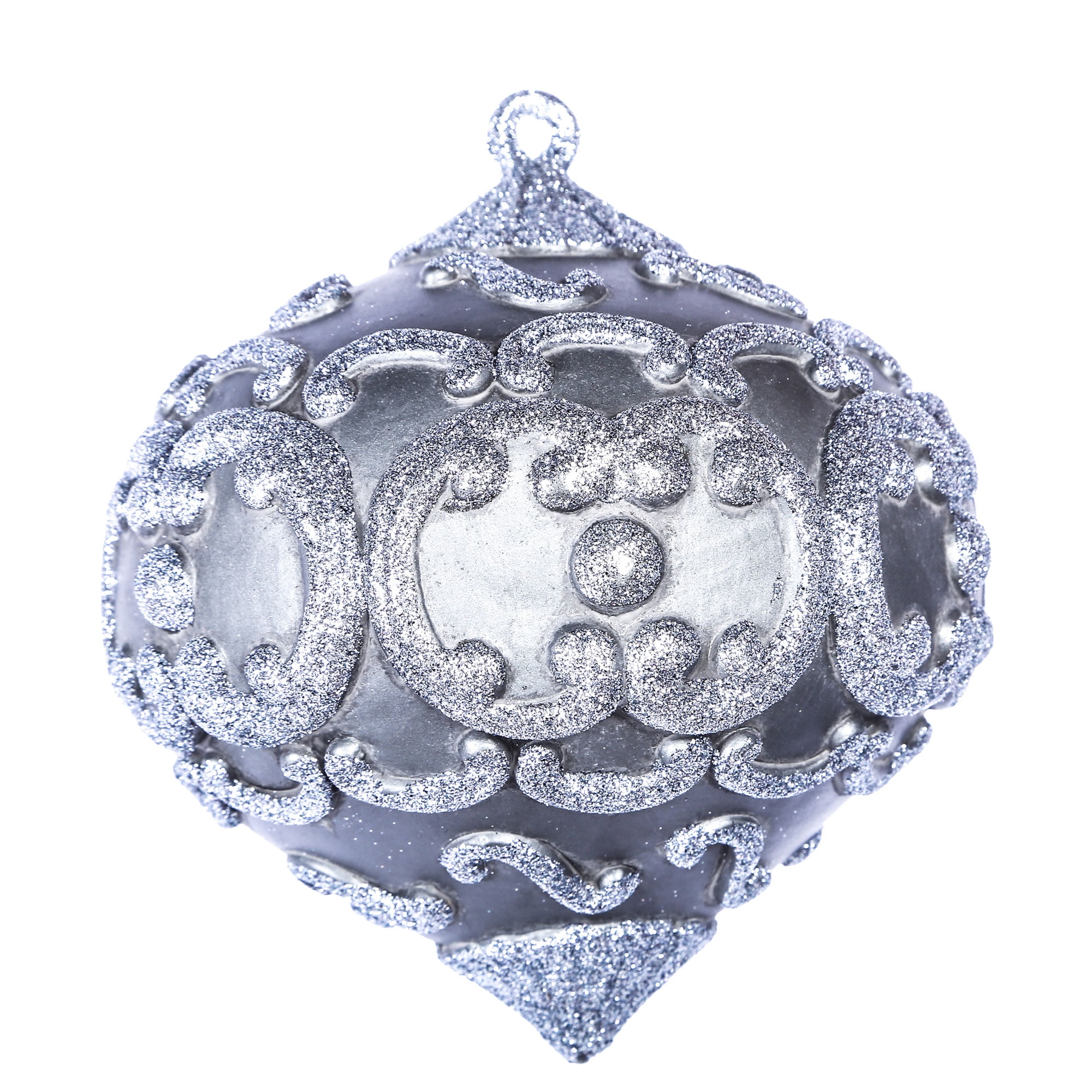 Vickerman 6" Pewter Antique Glitter Onion Ornament. This ornament is ...