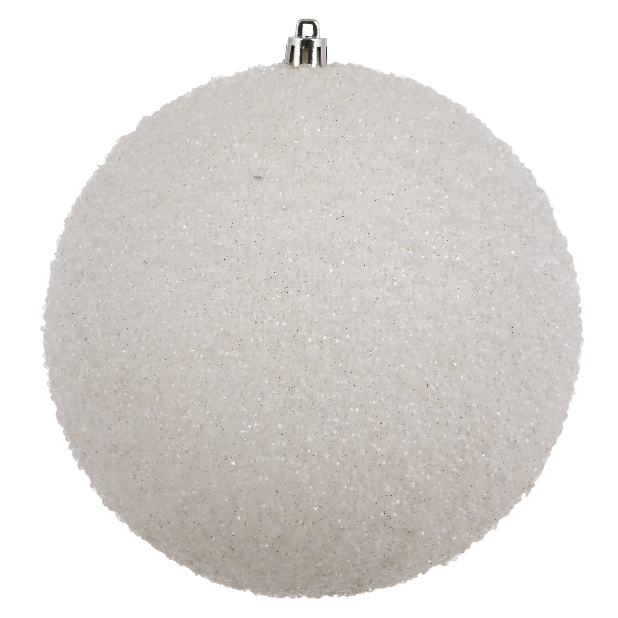 Vickerman 6" White Beaded Ball Ornament, 4 per Bag - Walmart.com