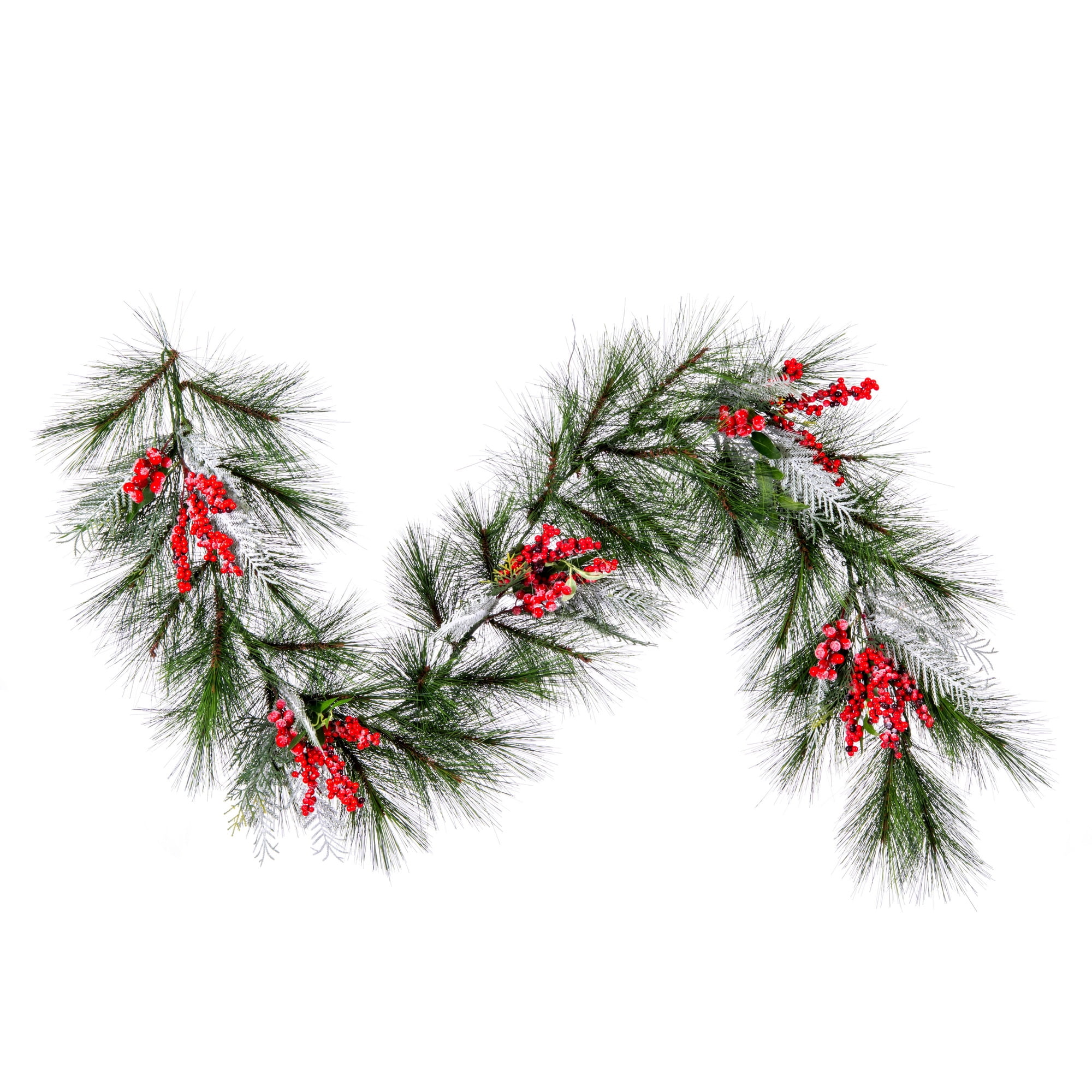 Vickerman 6' x 16" Frosted Artificial Christmas Garland with 55 PE Tips ...