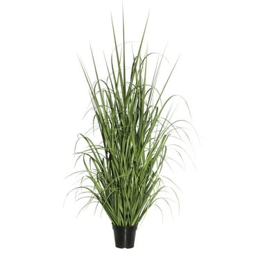 Vickerman 60" PVC Artificial Potted Green Grass with Pomp Balls ...