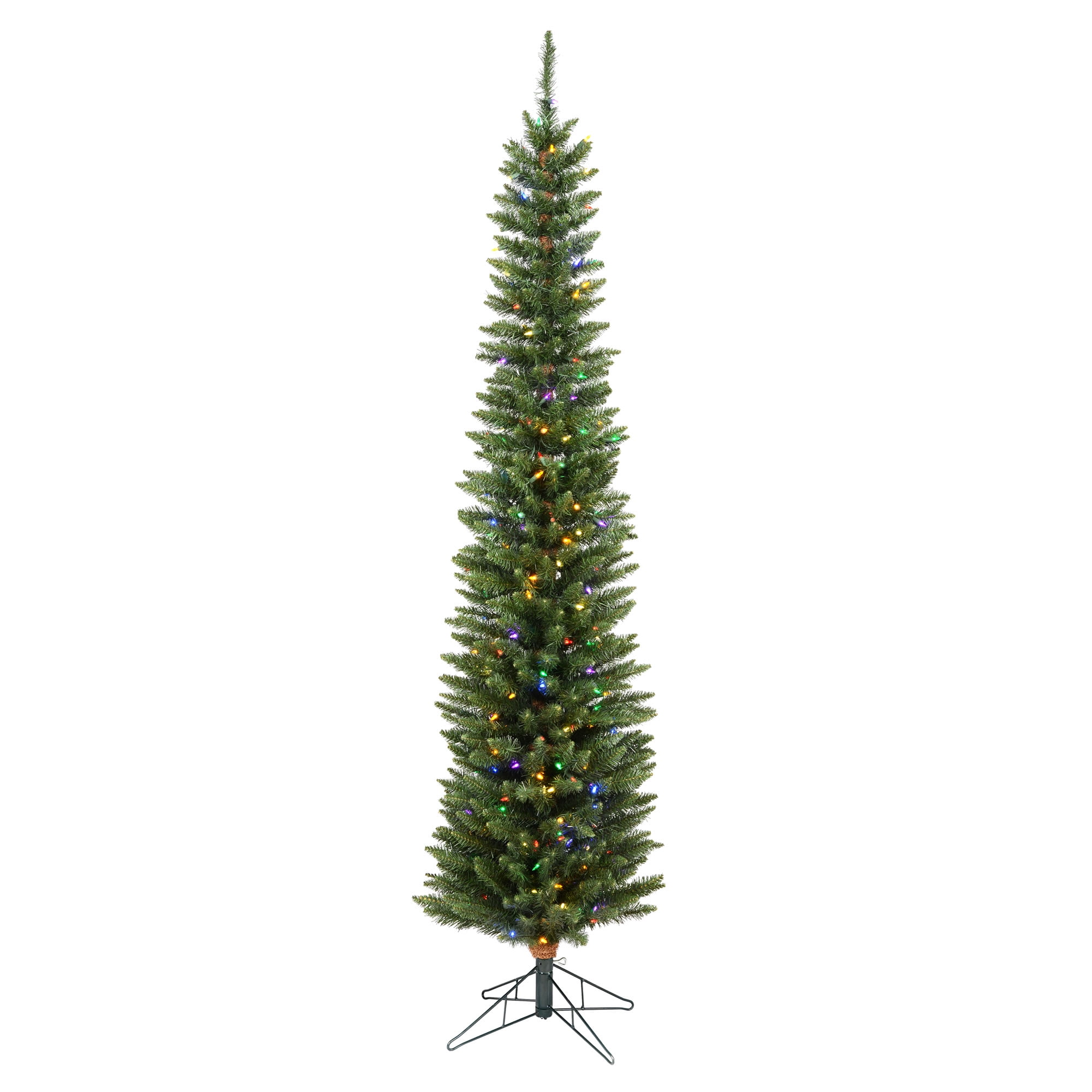 Vickerman 7.5' Durham Pole Pine Artificial Christmas Tree, Multi ...