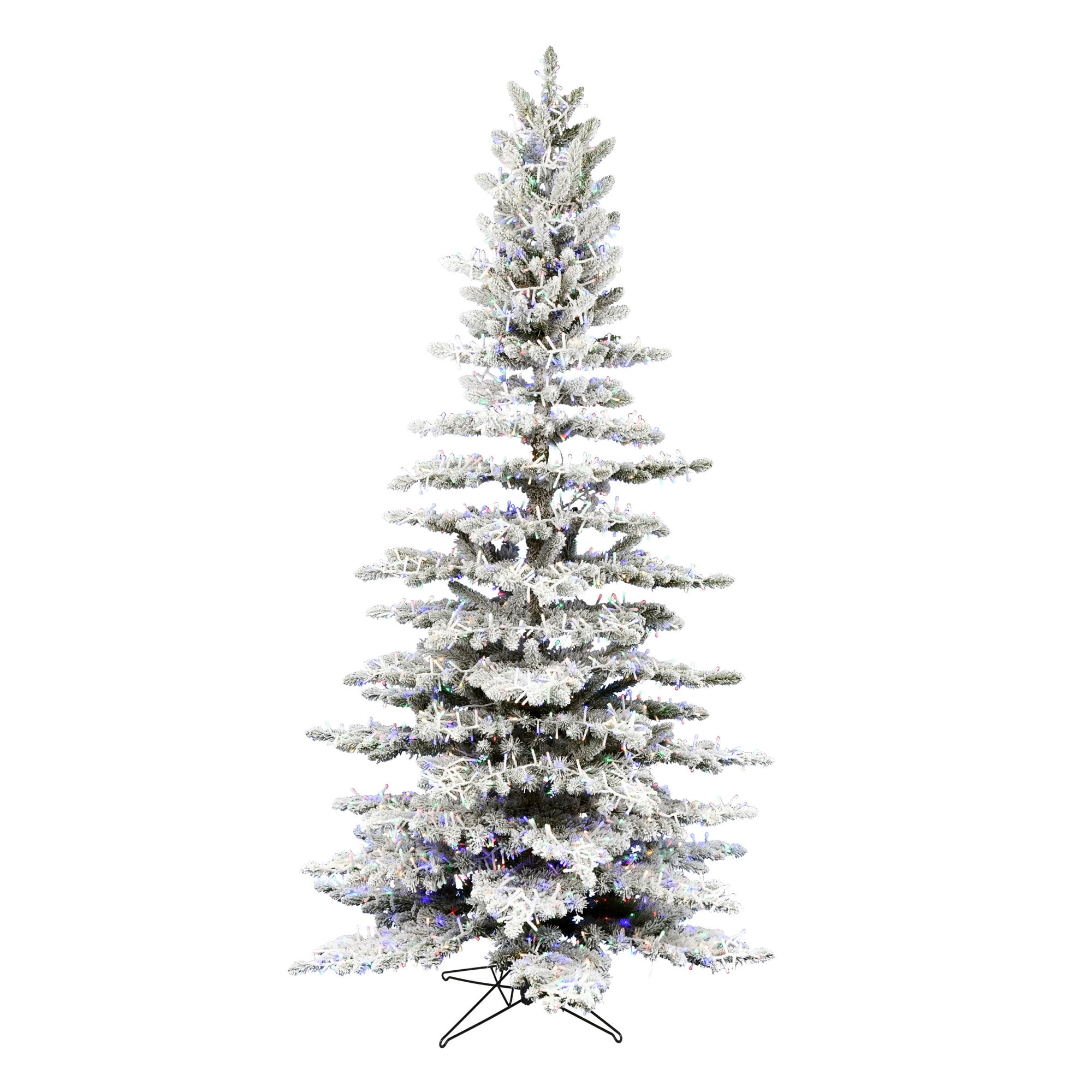 Vickerman 7.5' x 43" Flocked Stratton Pine Artificial Christmas Tree ...