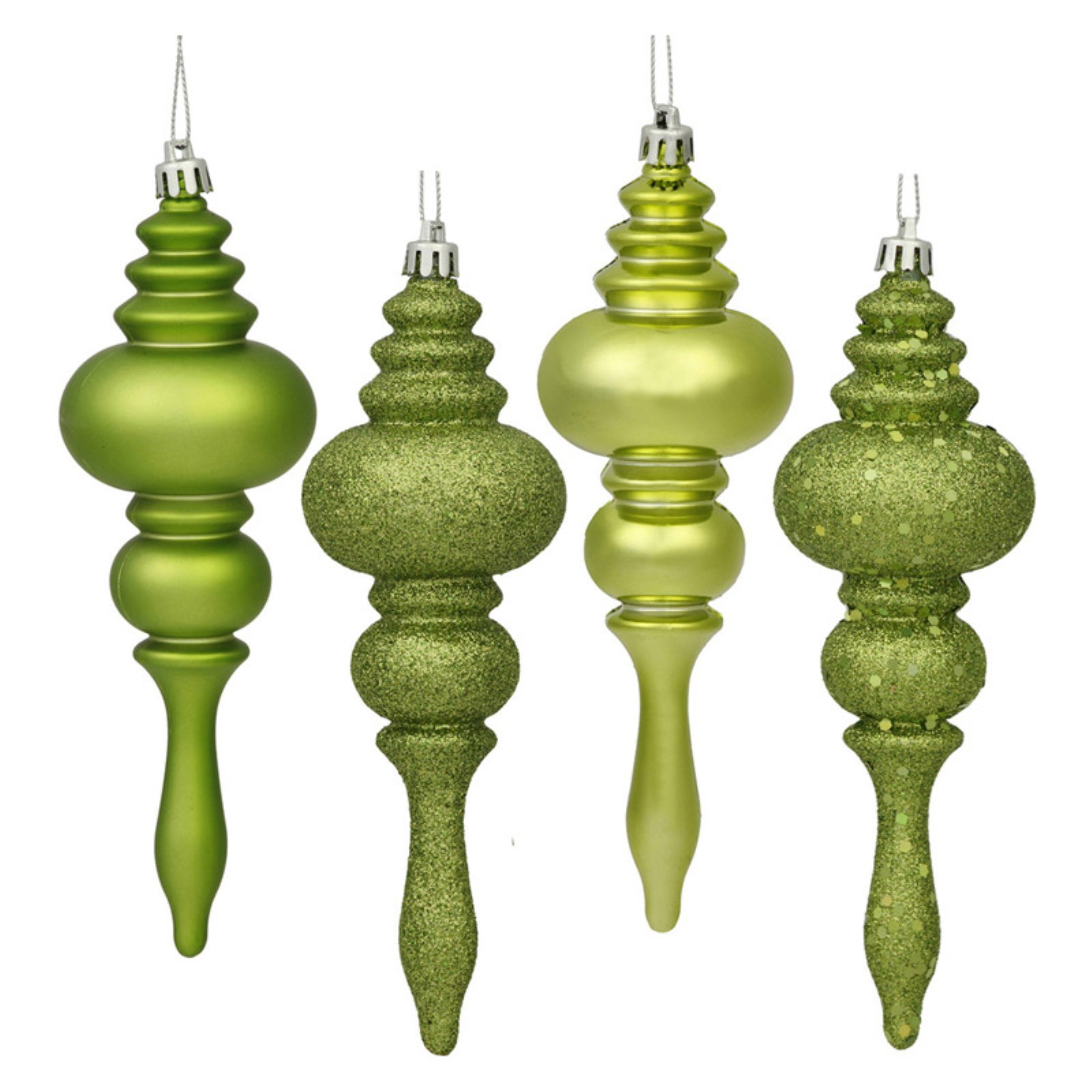(Price/each)Vickerman N500213 7" Lime Finial 4 Finish Asst 8/Bx, Finial ...