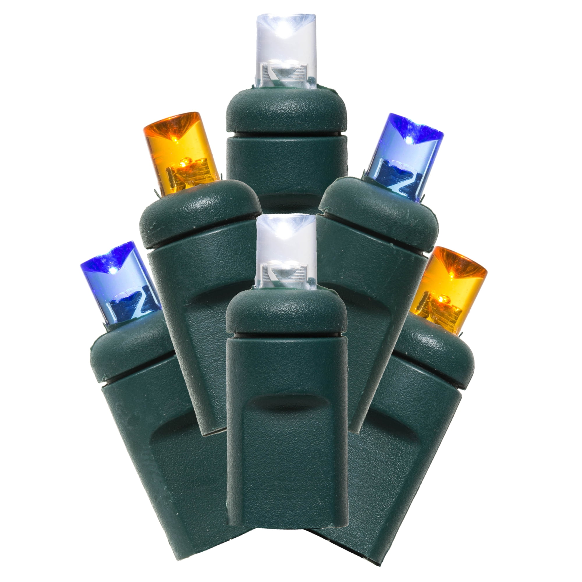 Vickerman 70 Blue-Pure White-Orange Wide Angle LED light on Green Wire ...