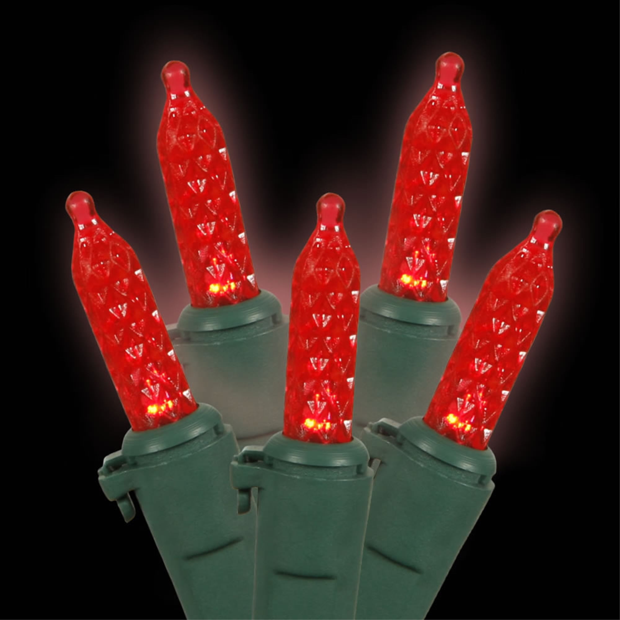 Vickerman 61703 - 70 Light 35' Green Wire Red LED Miniature Christmas ...