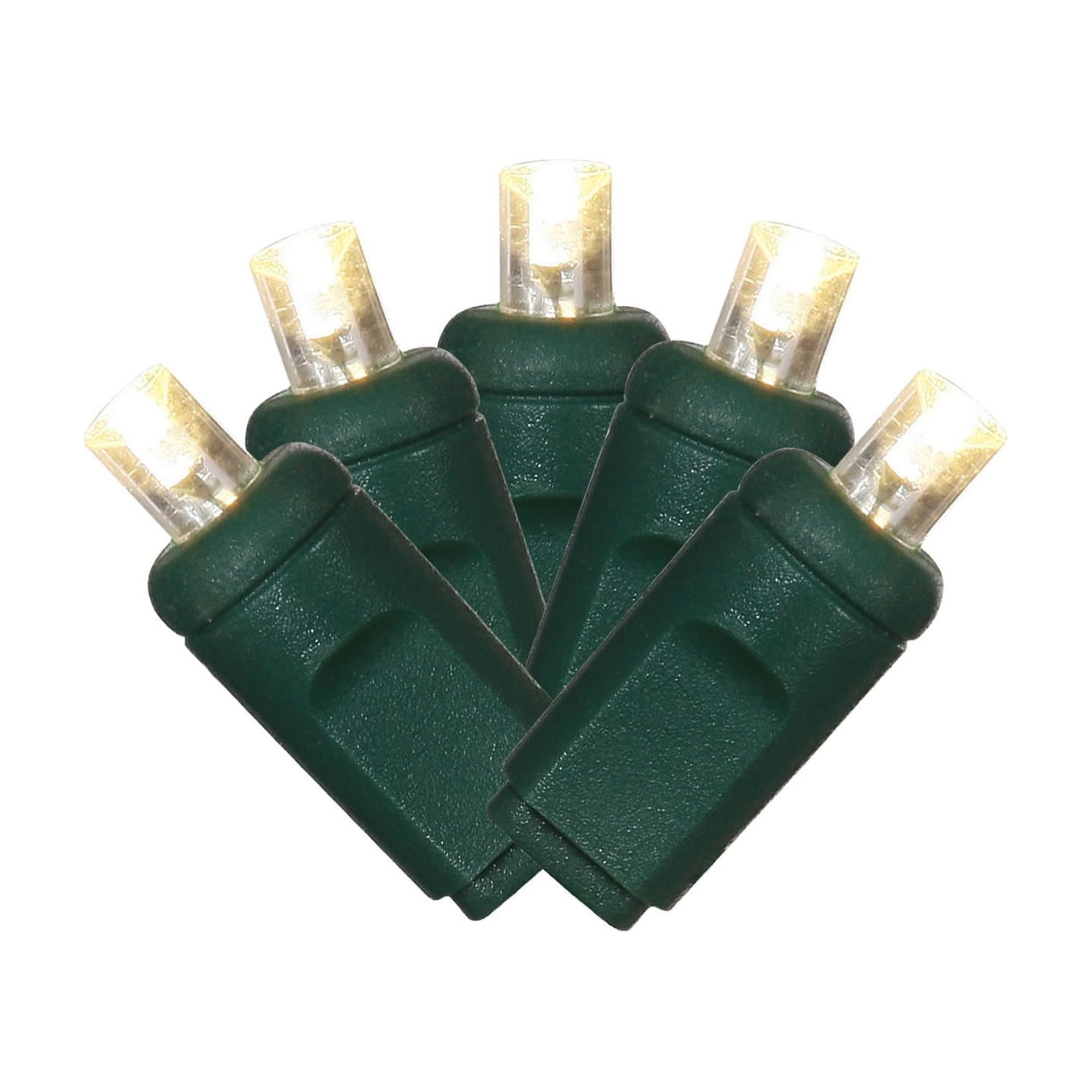 Vickerman 70 Warm White Twinkle LED Light on Green Wire, 4" Spacing x ...