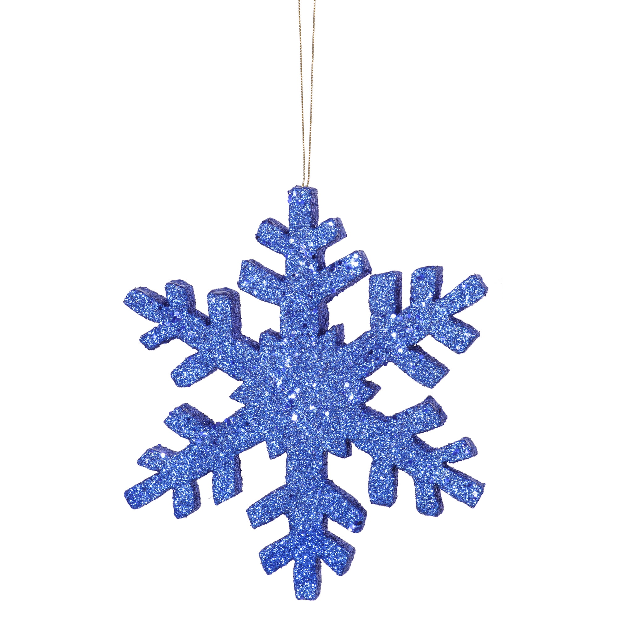 Vickerman 8" Blue Glitter Snowflake Christmas Ornament - Walmart.com