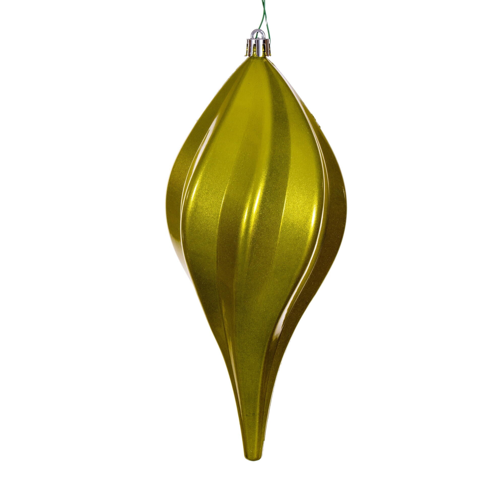 Vickerman 8" Lime UV Candy Swirl Drop Christmas Ornament, Set of 3 ...