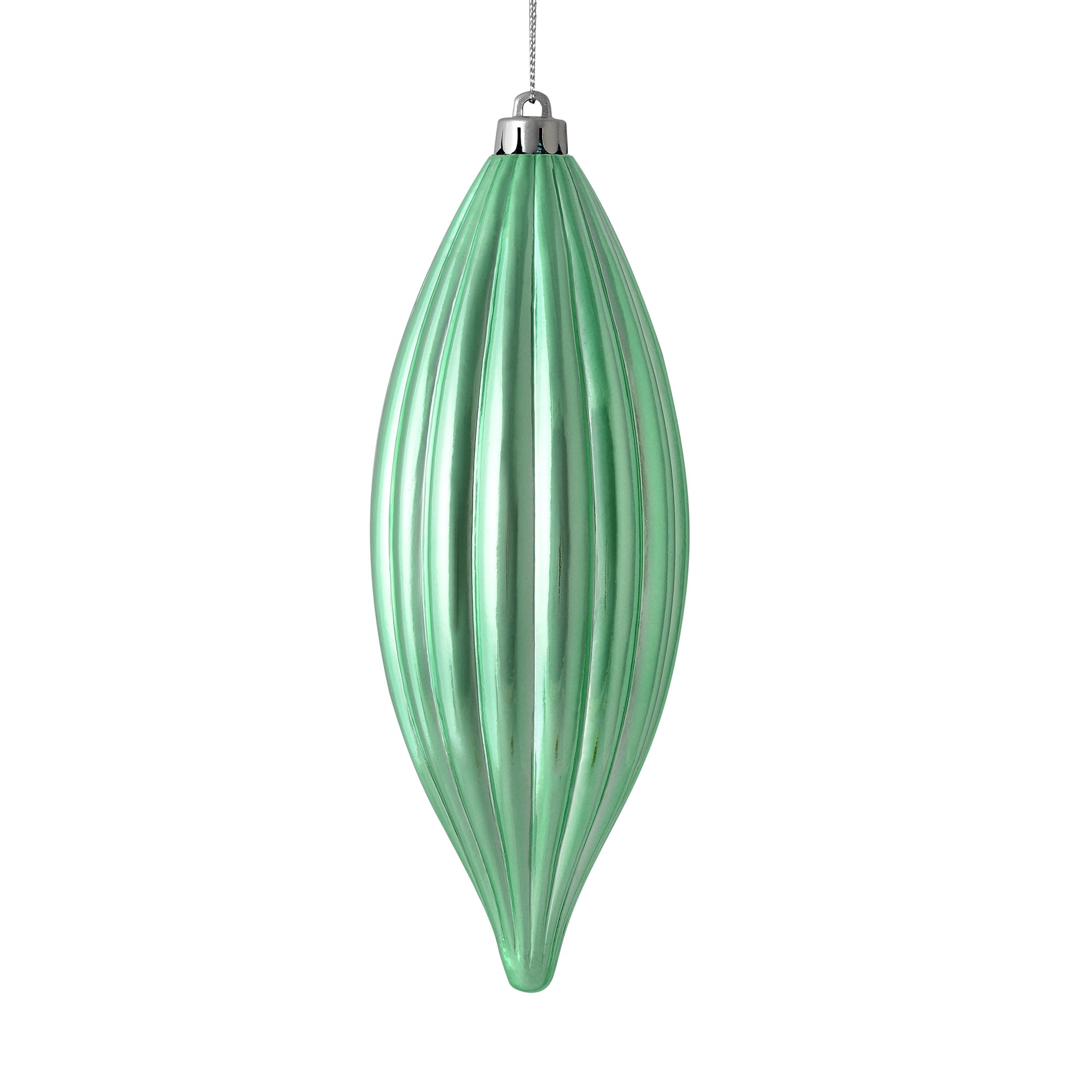 Vickerman 8" Seafoam Green Shiny Line Finial 4/Bag. This ornament ...