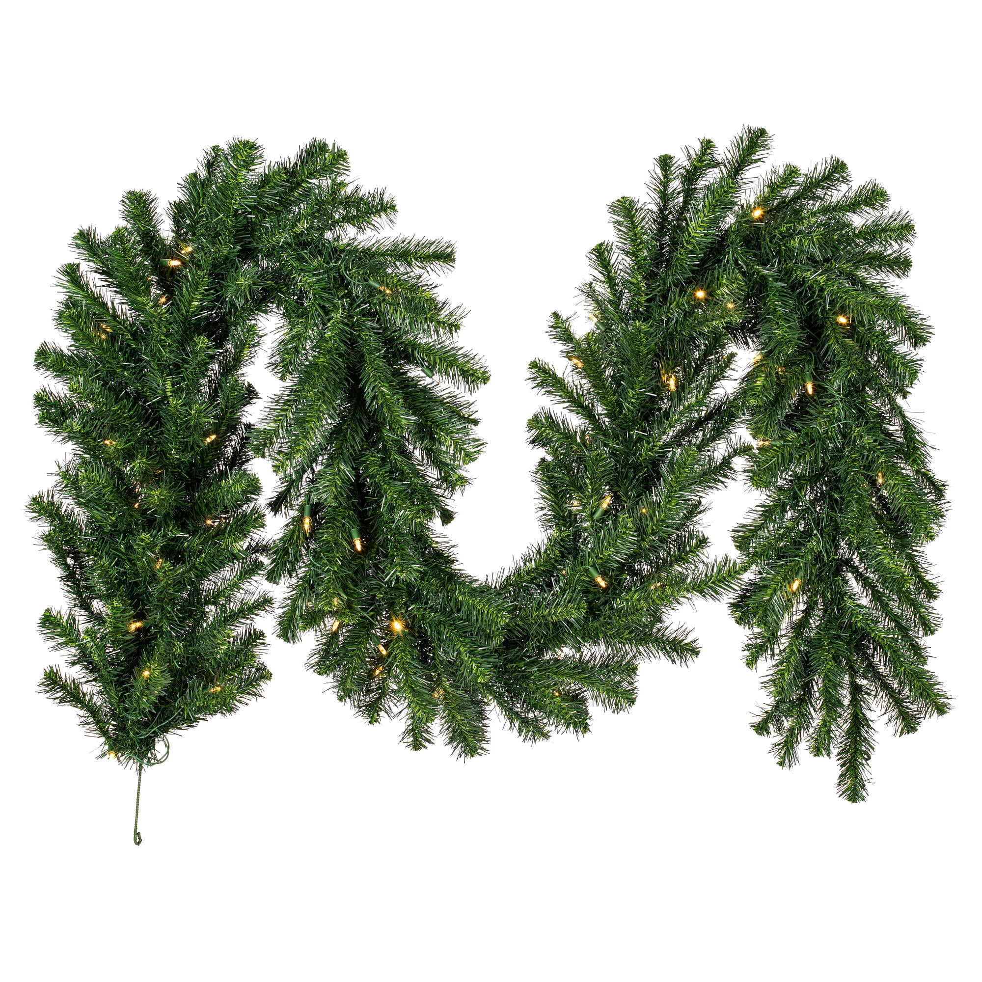 Vickerman 9' Douglas Fir Artificial Christmas Garland, Warm White LED ...