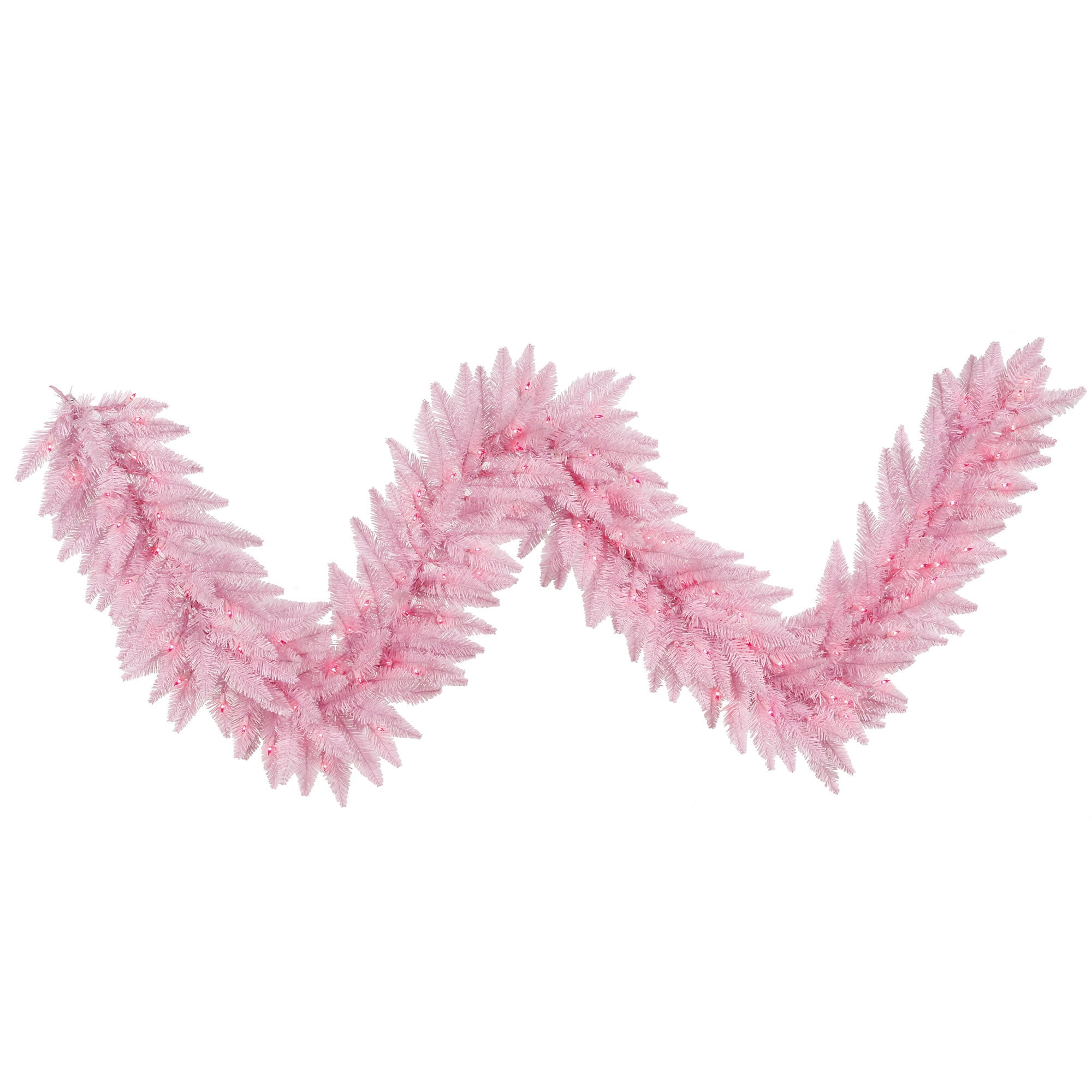 Vickerman 9' Light Pink Artificial Christmas Garland, Pink Dura-lit ...