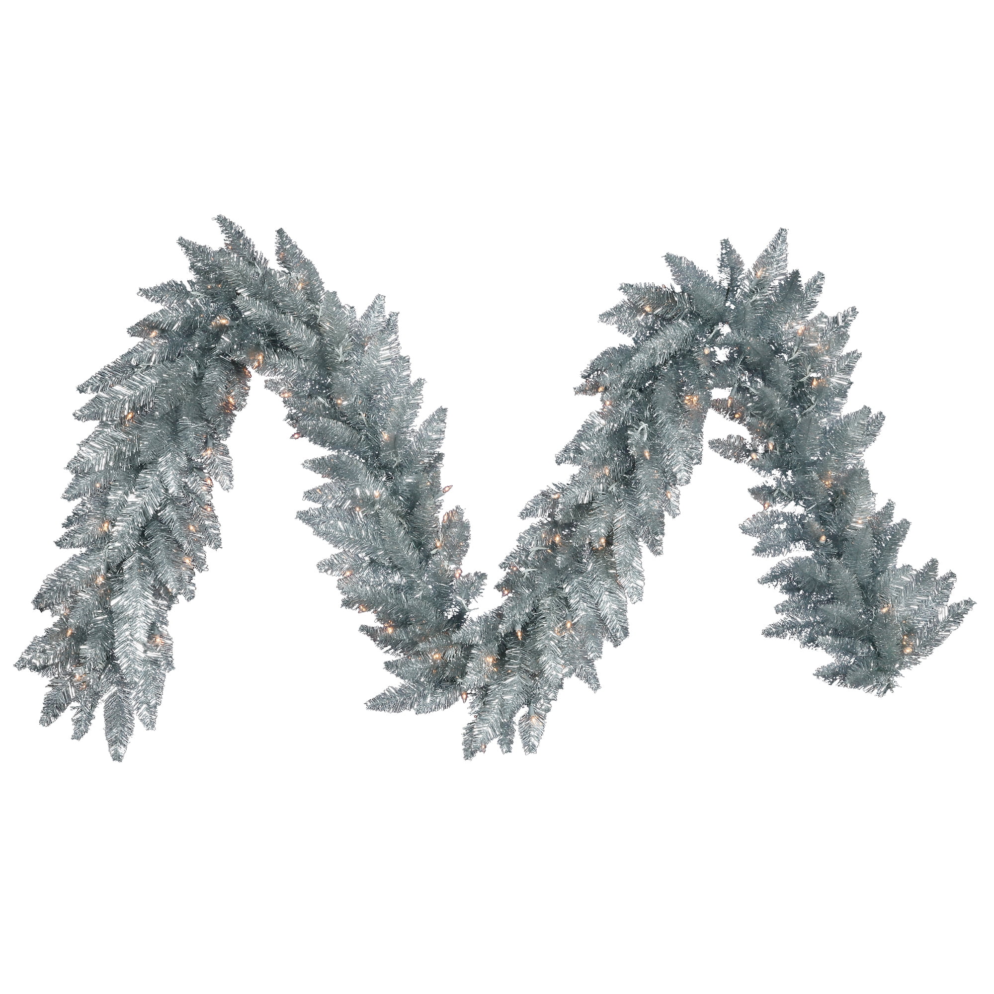 Vickerman 9' Silver Artificial Christmas Garland, Unlit - Walmart.com