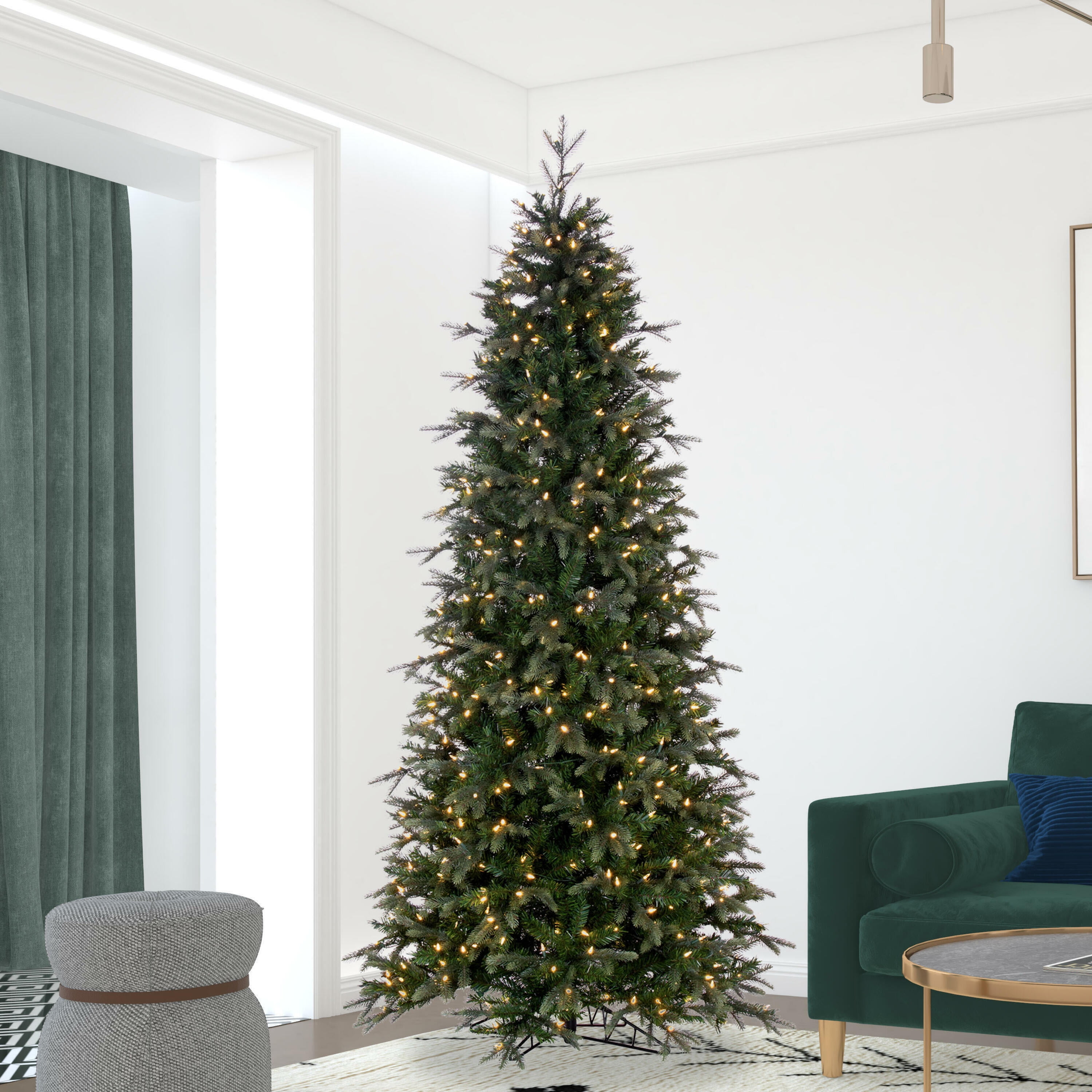 Vickerman 9' x 50" Douglas Fir Artificial Slim Unlit Christmas Tree ...