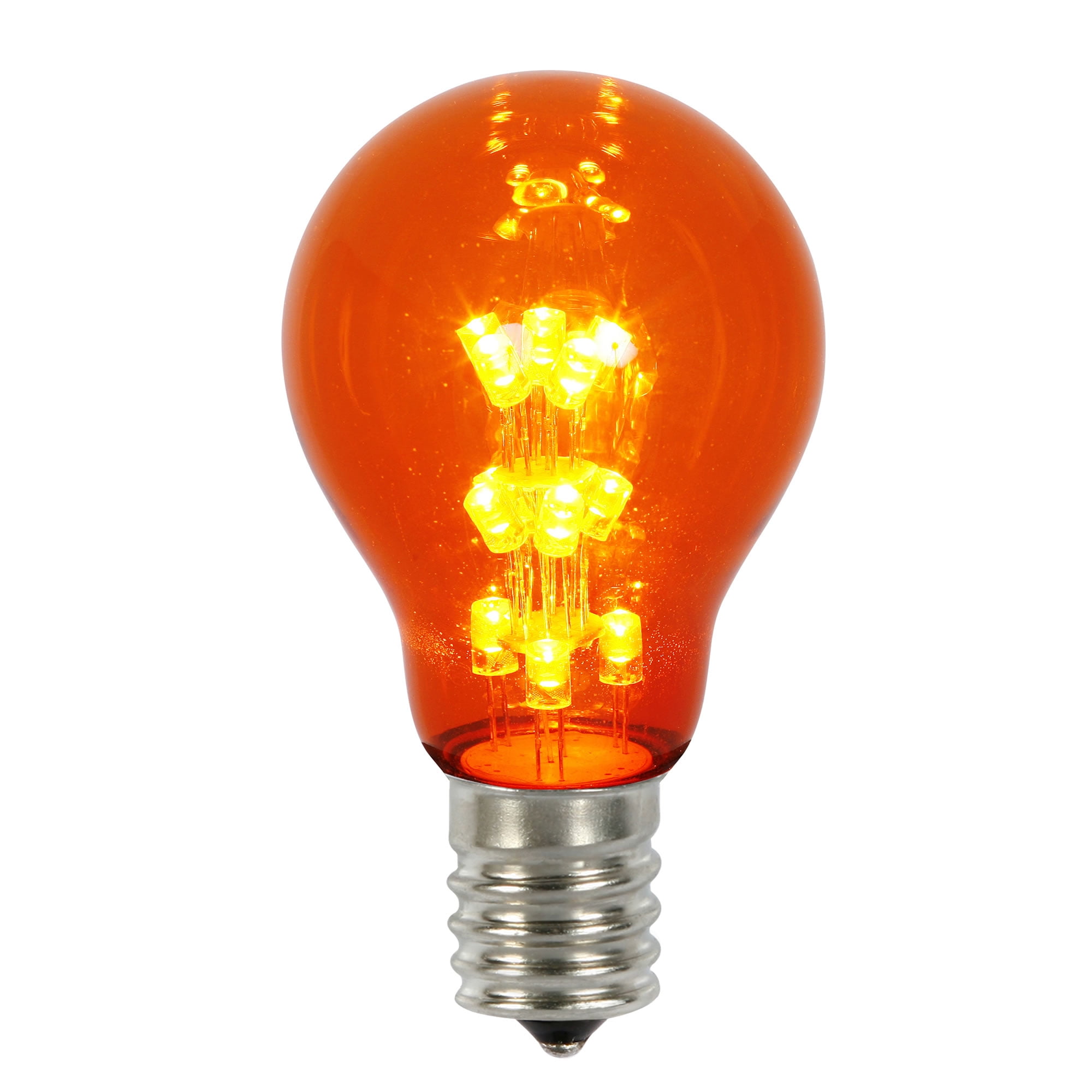 Vickerman A19 Amber Transparent Glass LED Replacement Bulb - Walmart.com