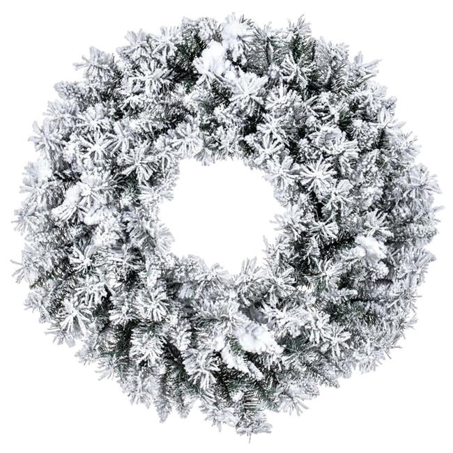 Vickerman A895230 30 in. Flocked Utica Fir Artificial Unlit Wreath with ...