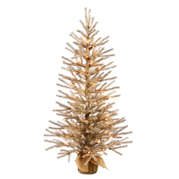 Vickerman Artificial Christmas Tree 48" Mocha Tree w/Burlap Base Dura ...