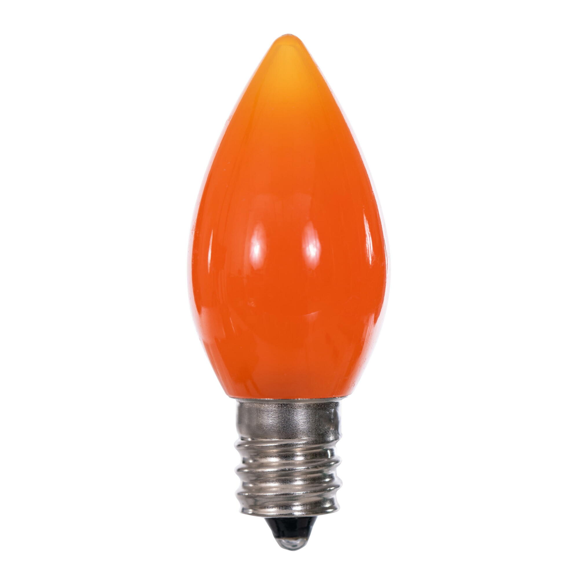 Vickerman C7 Ceramic LED Orange Bulb Nickel Base, 120V .6 Watts , 3 ...