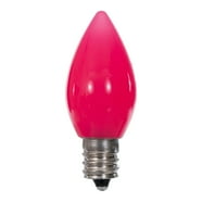 Vickerman Pink Glass Incandescent Mini Bulb with Pinched Base, 3.5 Volt ...