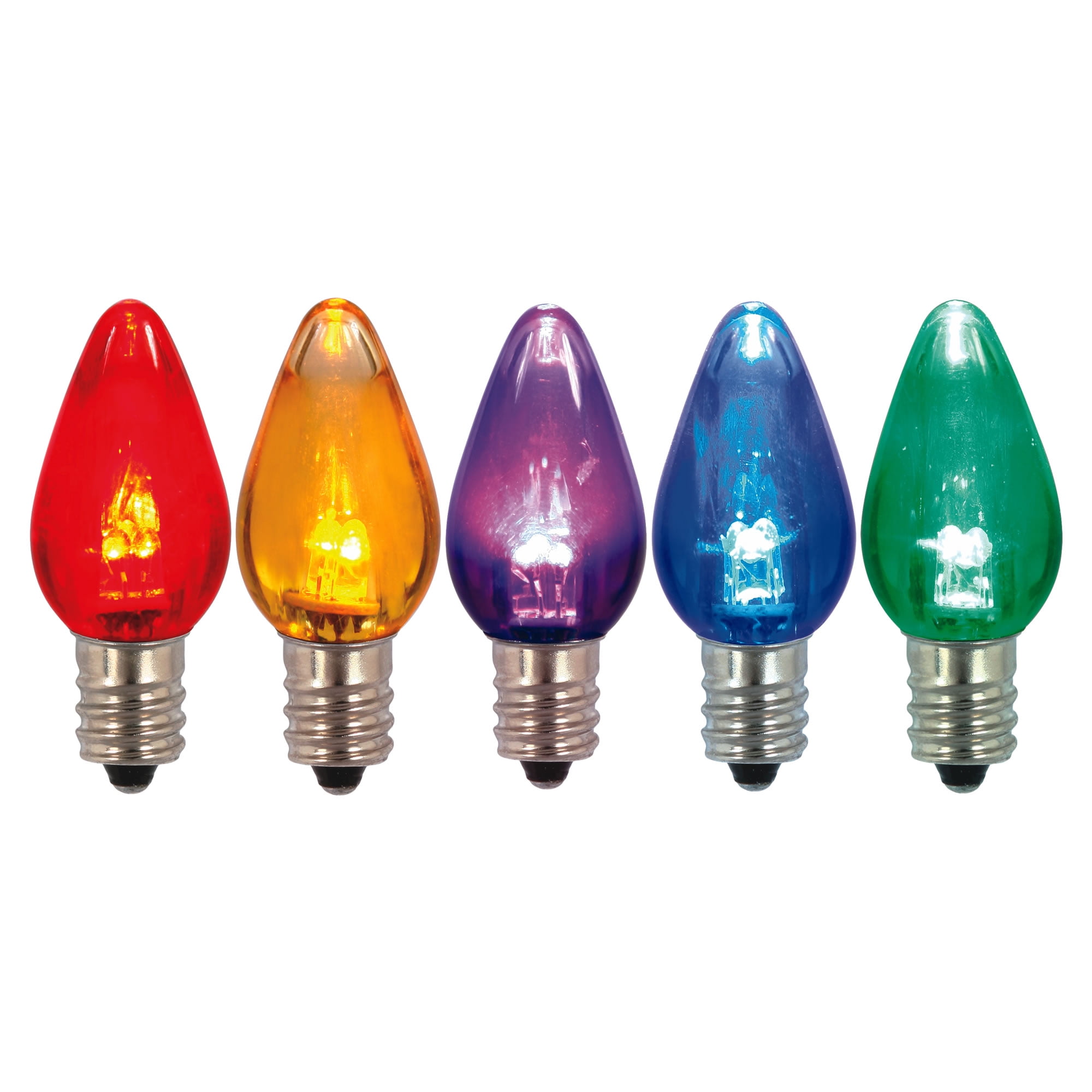 Vickerman C7 Twinkle Transparent Plastic LED Multi-color Dimmable Bulb ...