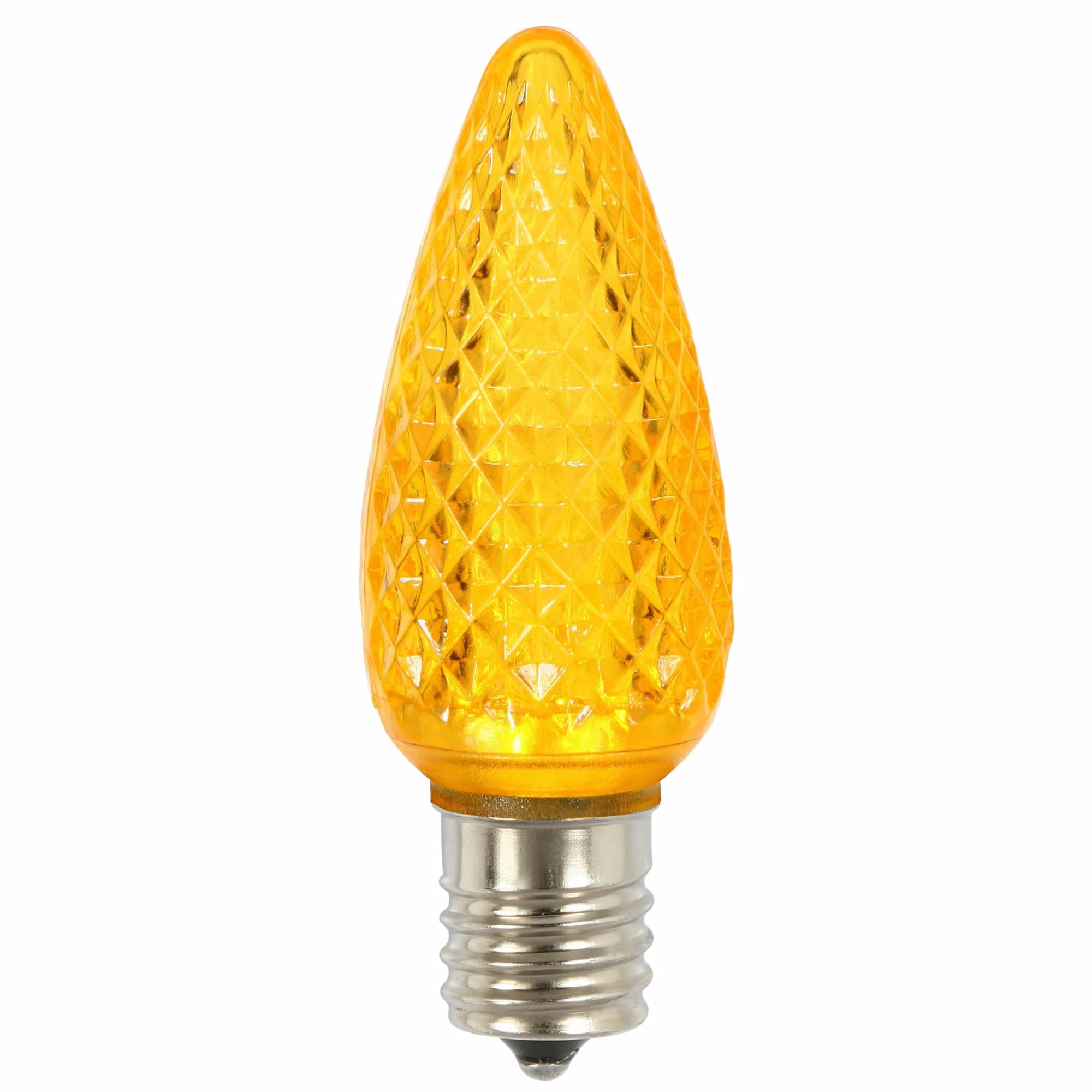 Vickerman C9 Faceted LED Yellow Replacement Bulb .96W - Walmart.com