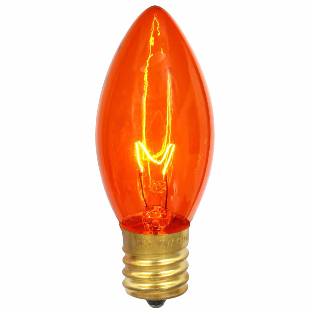 Vickerman C9 Transparent Amber Replacement Bulb, 7 Watt, 130 Volt, UL ...