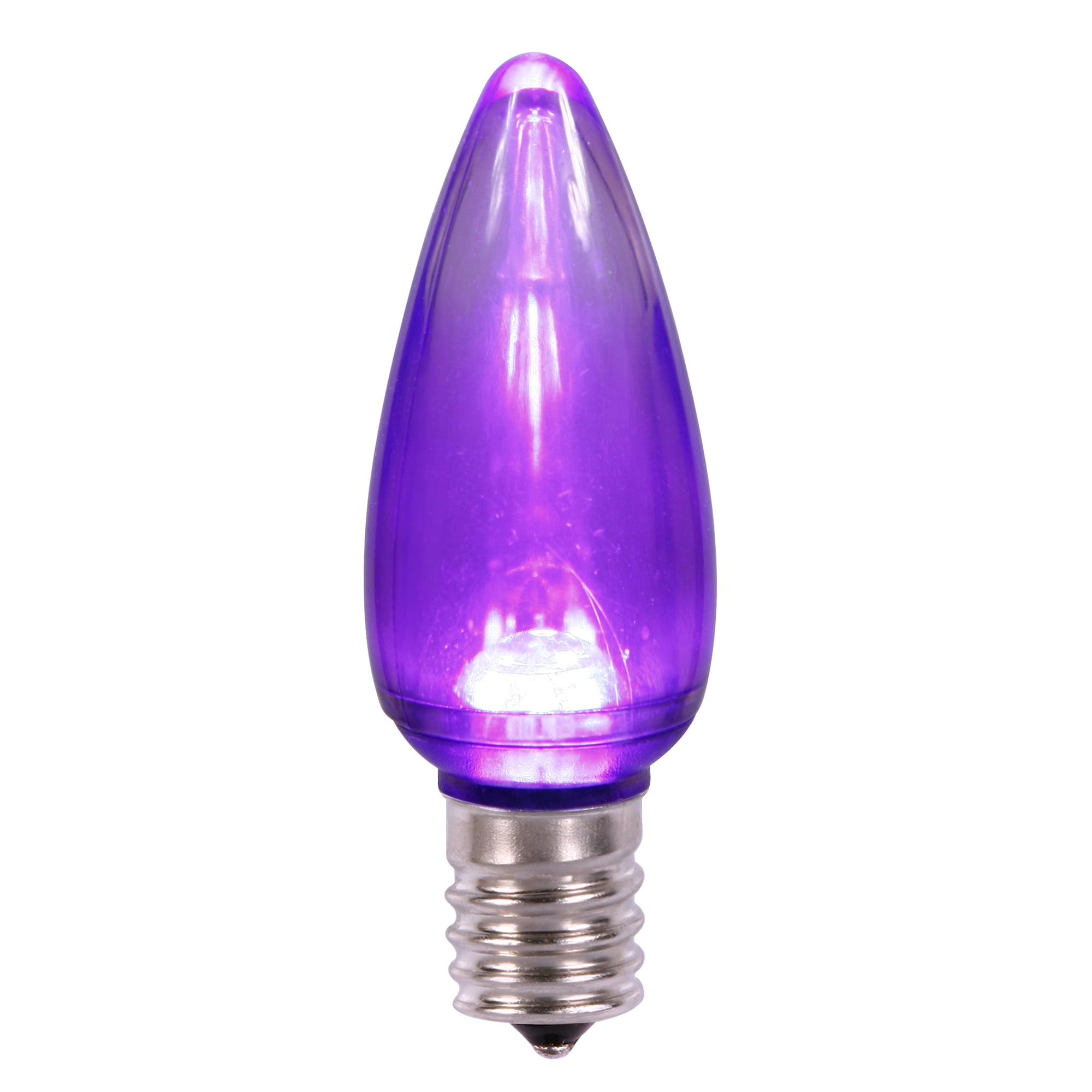 Vickerman C9 Twinkle Transparent Plastic LED Purple Dimmable Bulb, 25 ...