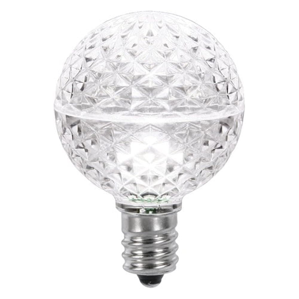 Club Pack of 25 Pure White LED G40 Christmas Replacement Bulbs ...