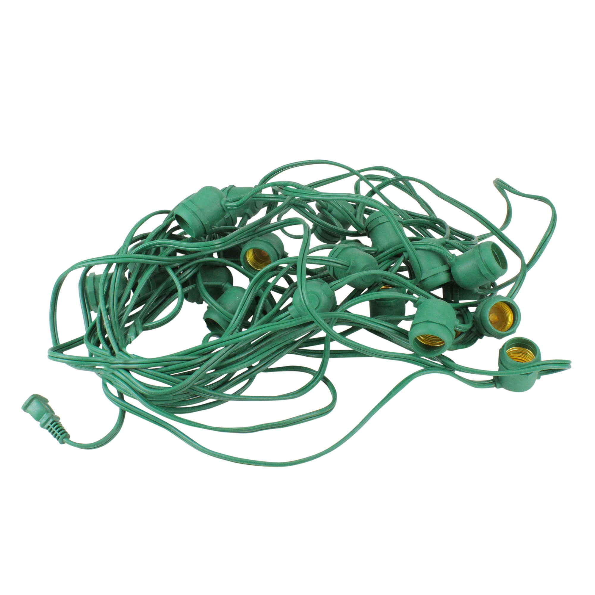 Vickerman Commercial E26 Wire Socket Set - 100' - Green - 24" Spacing ...