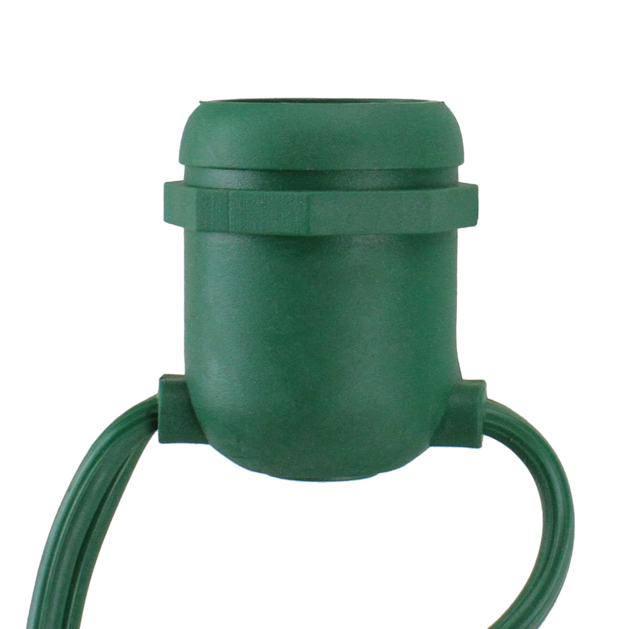 Vickerman Commercial E26 Wire Socket Set - 24" Spacing - 48' Green Wire ...