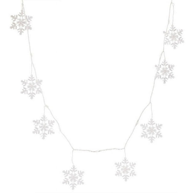 Vickerman Cool White LED 8-Function Snowflake Icicle String Lights, 48 ...