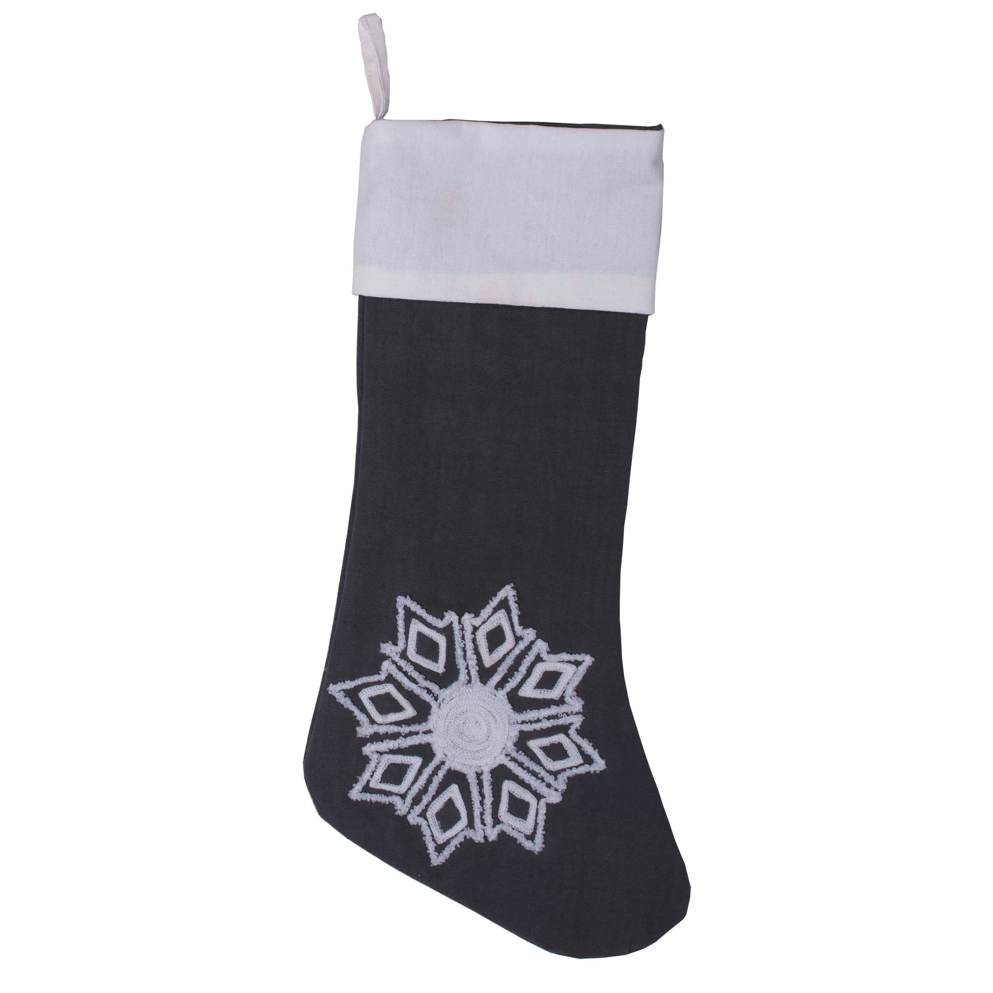 Vickerman Decorative 8" x 19" Winter Snowflake Christmas Stocking ...