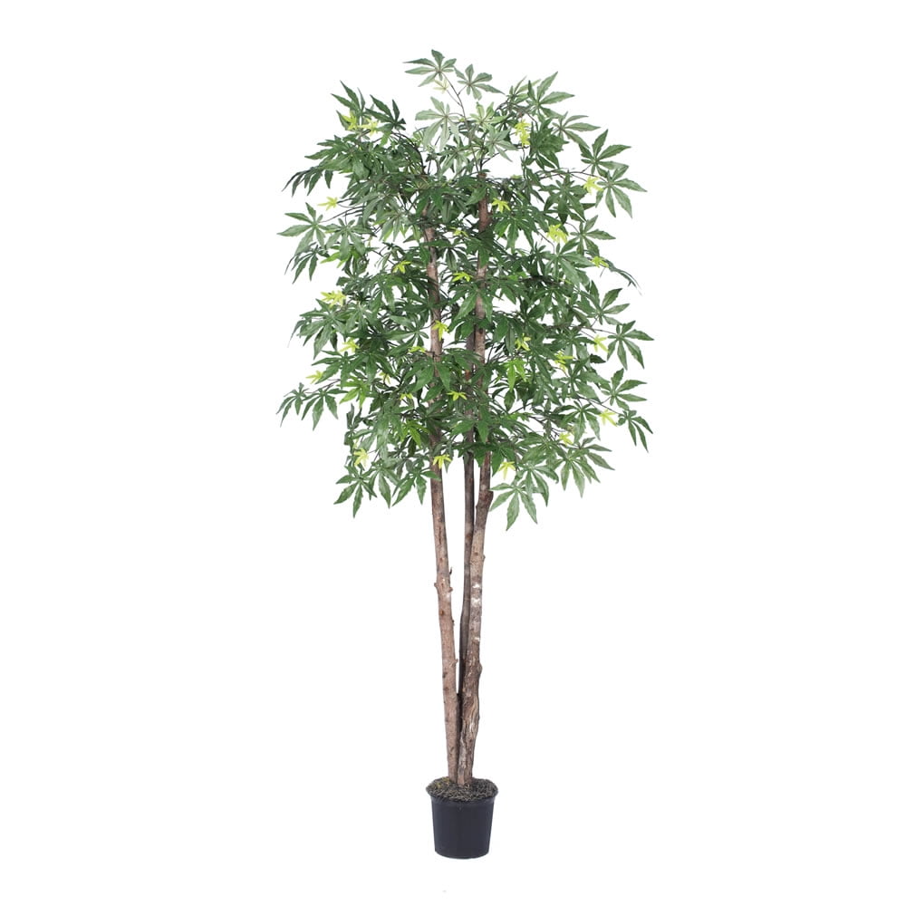 Vickerman Everyday 7' Artificial Japanese Maple Deluxe Tree In A Black ...
