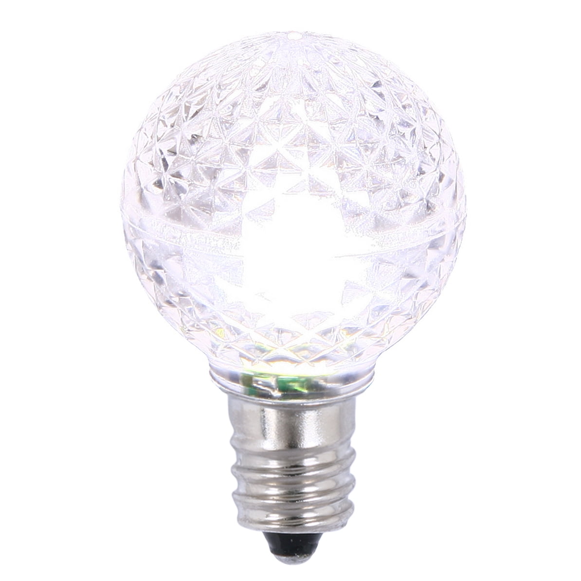 Vickerman G30 Faceted LED Pure White Replacement Bulb E12 .38W ...