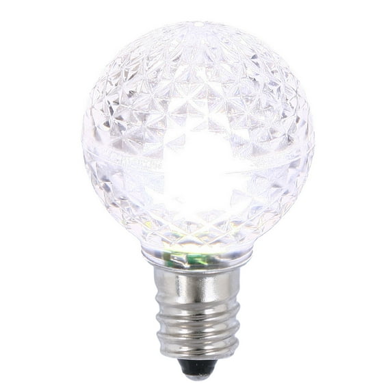 Vickerman G30 LED Purewht Bulb E12 Nickel Base, 120V, .6 Watts, package of 25 - Walmart.com