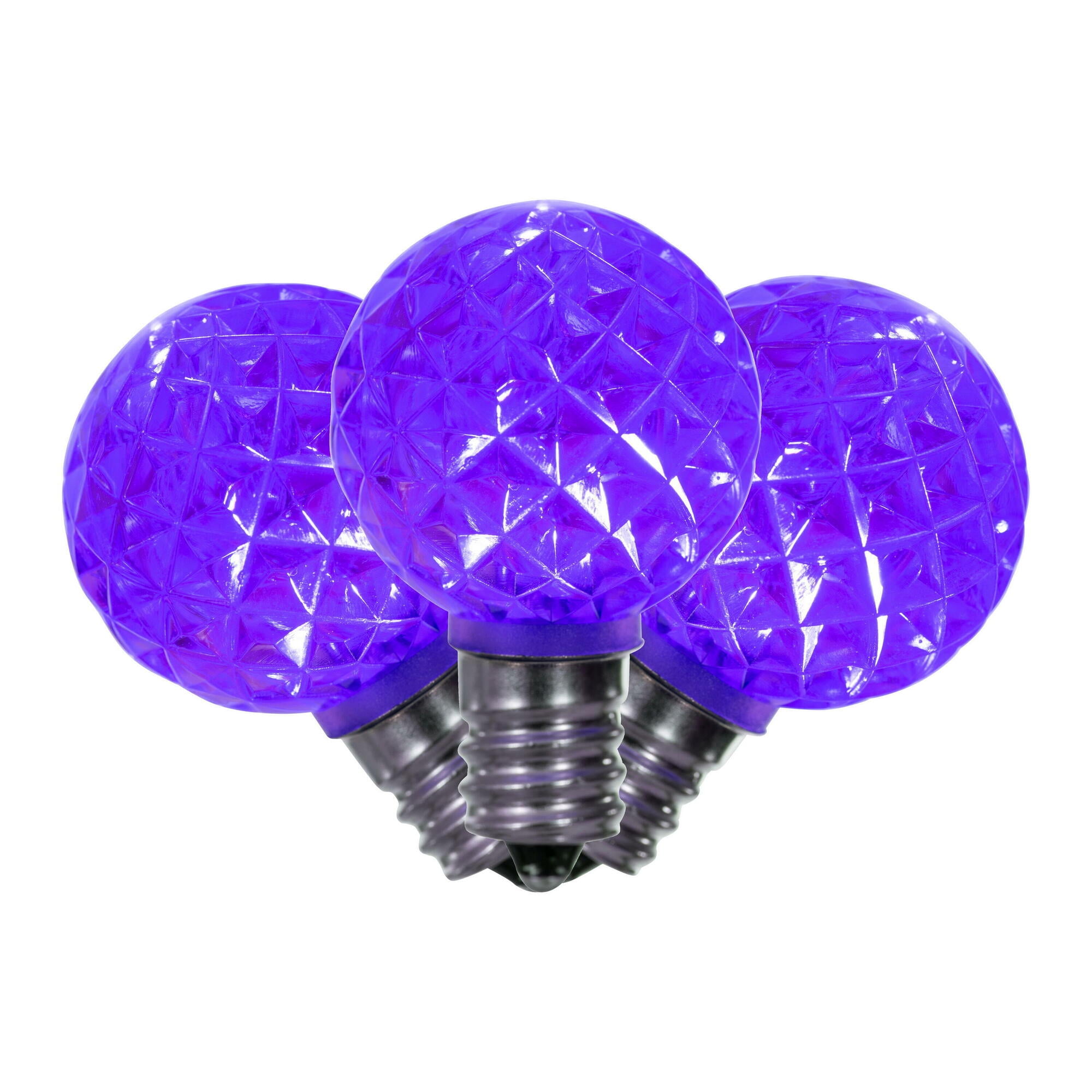 Vickerman G30 LED Purple Bulb E12 Nickel Base 120V, .6 Watts, package ...