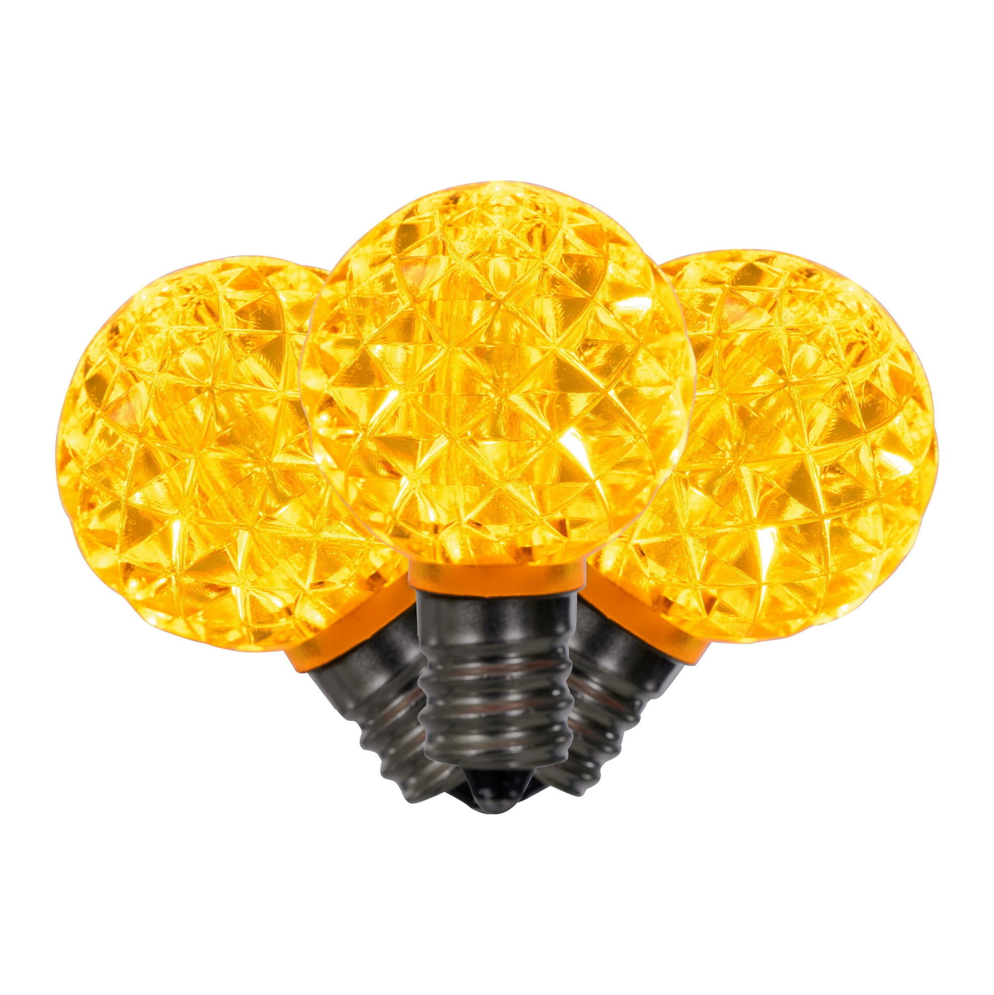 Vickerman G30 LED Yellow Bulb E12 Nickel Base, 120V, .6 Watts, package ...