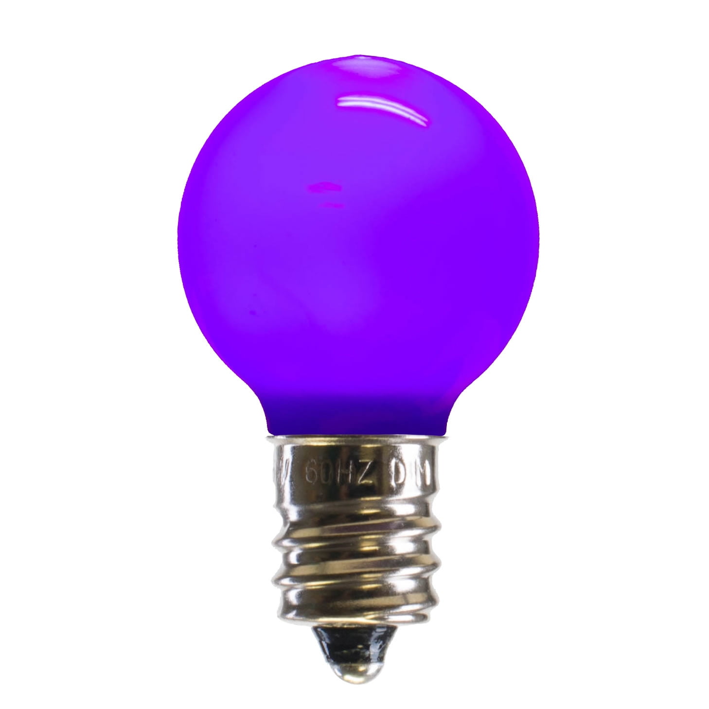 Vickerman G30 Purple Ceramic LED Nickel Base Bulb E12, 120V .6 Watts ...